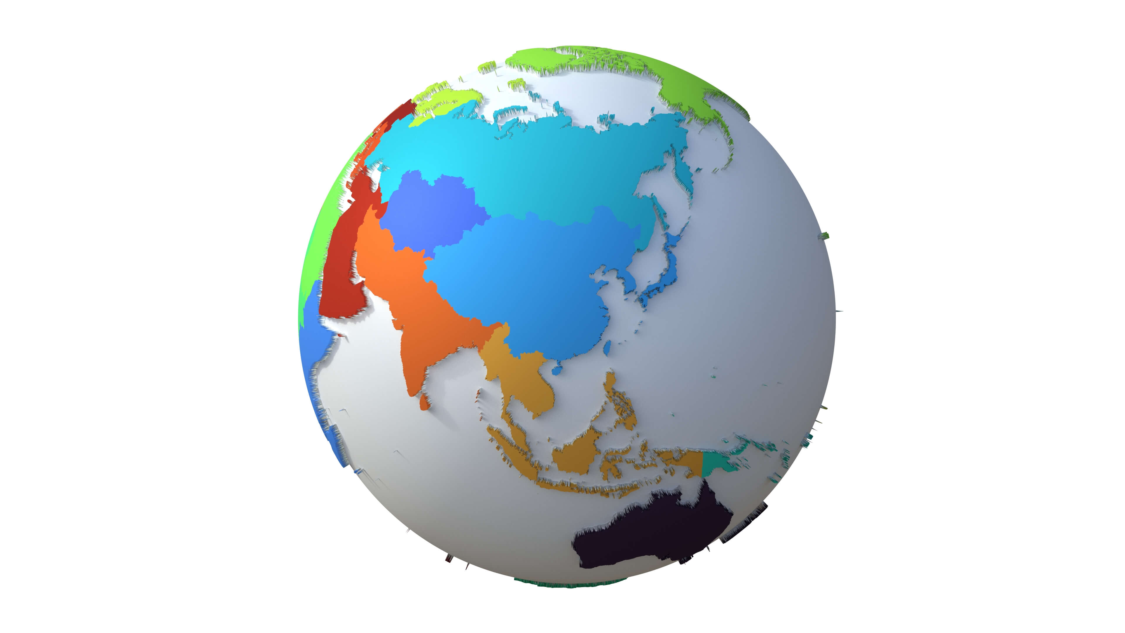 Earth Regions Globe - 3D Model by 3dstudio