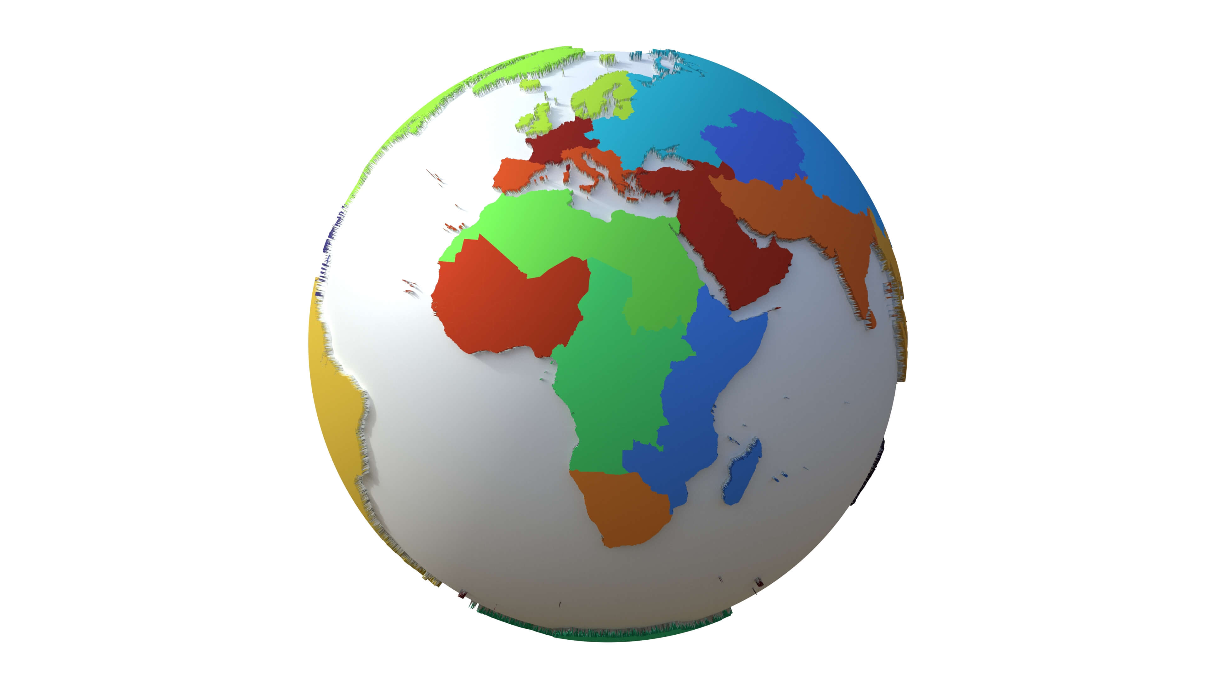 Earth Regions Globe - 3D Model by 3dstudio