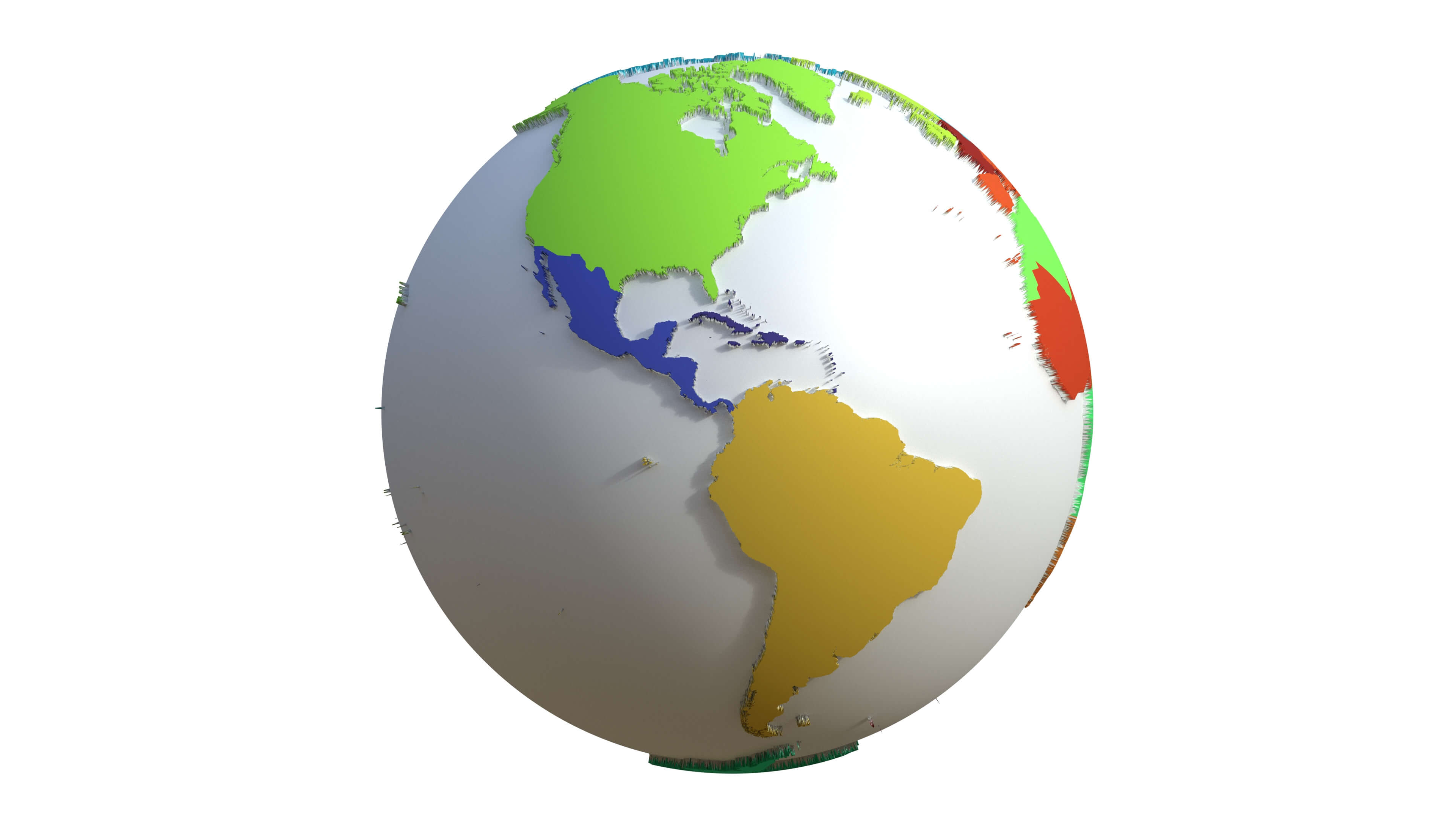 Earth Regions Globe - 3D Model by 3dstudio