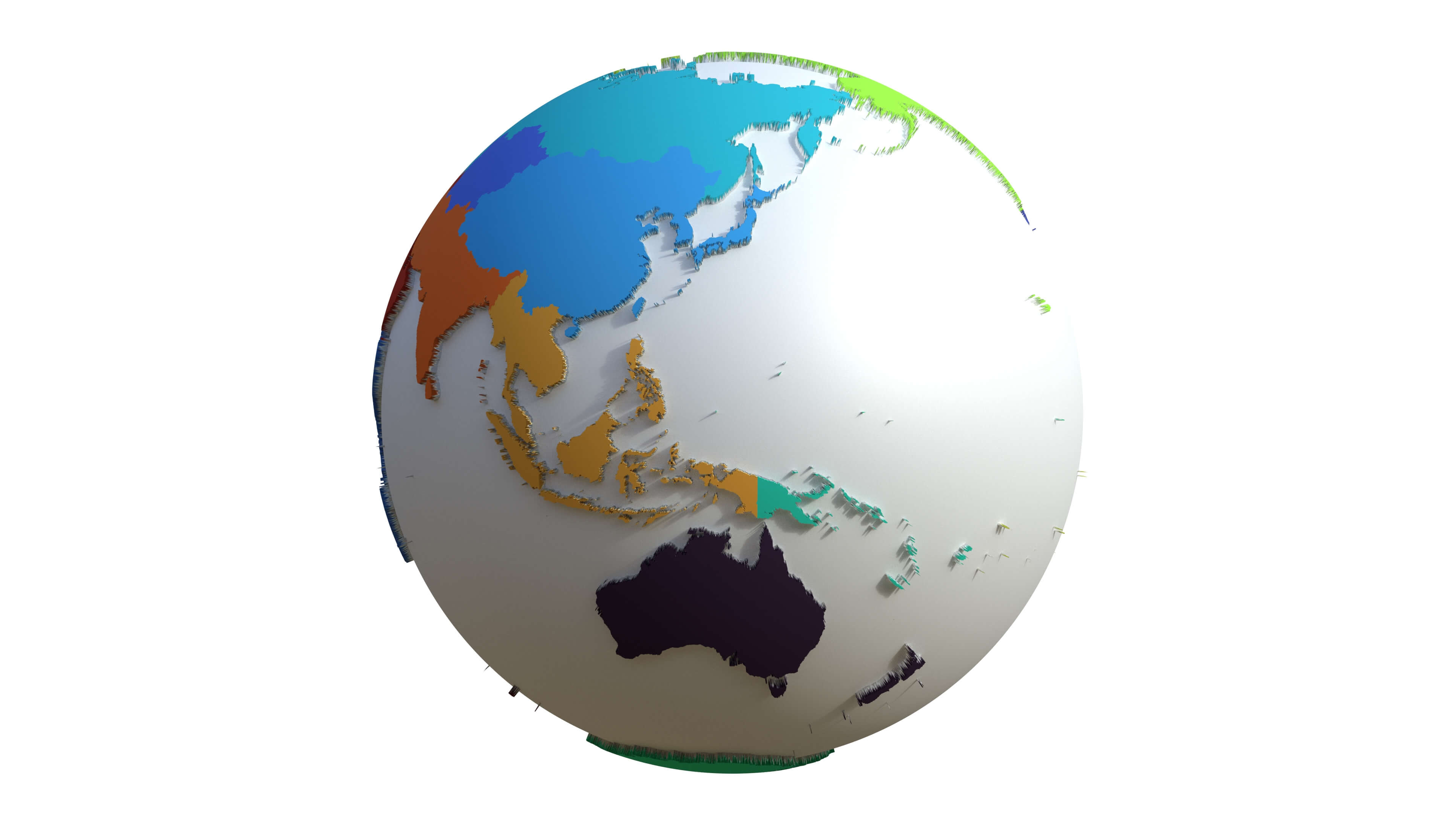 Earth Regions Globe - 3D Model by 3dstudio