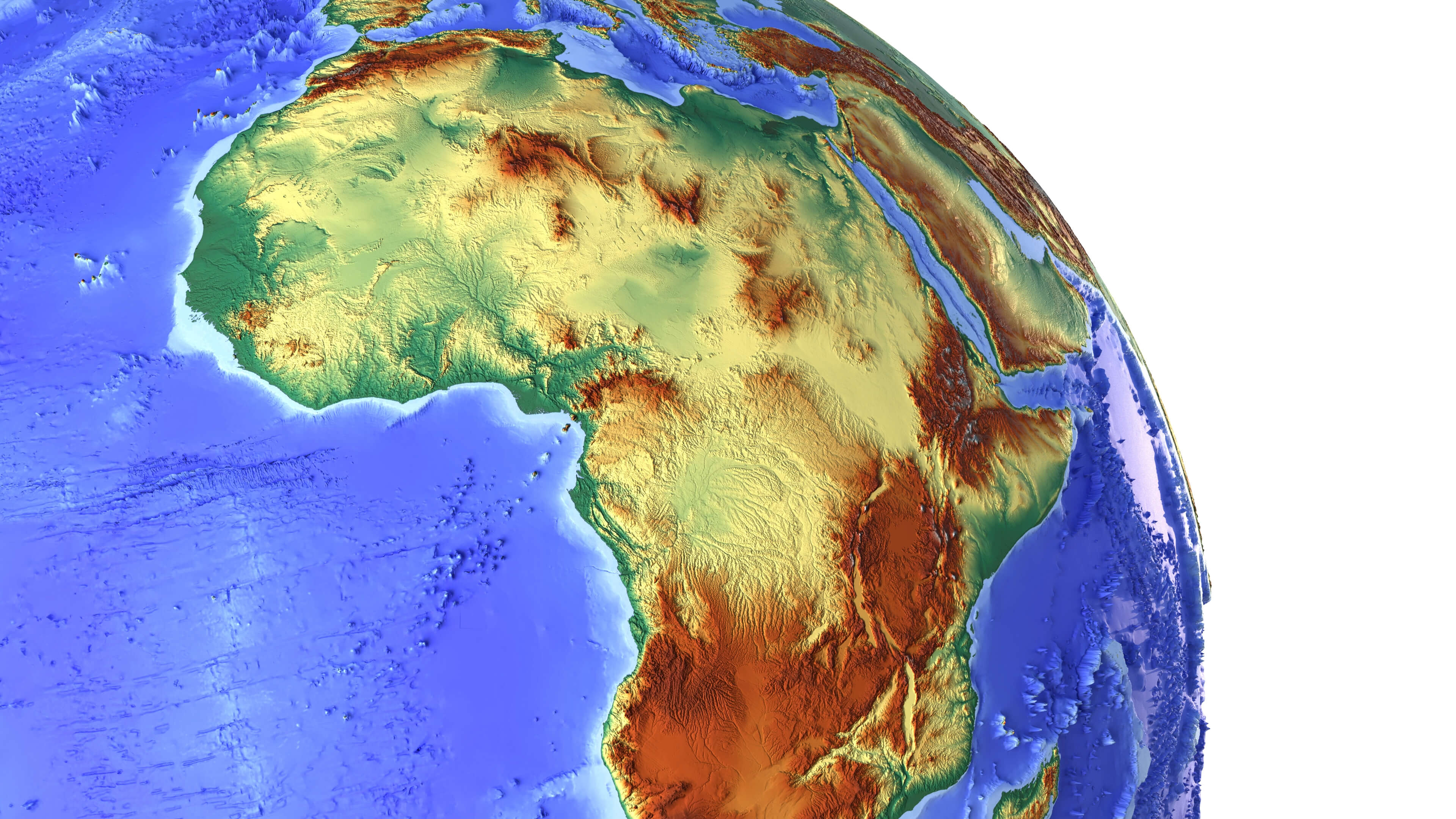 Earth Shaded Natural Globe - 3D Model by 3dstudio