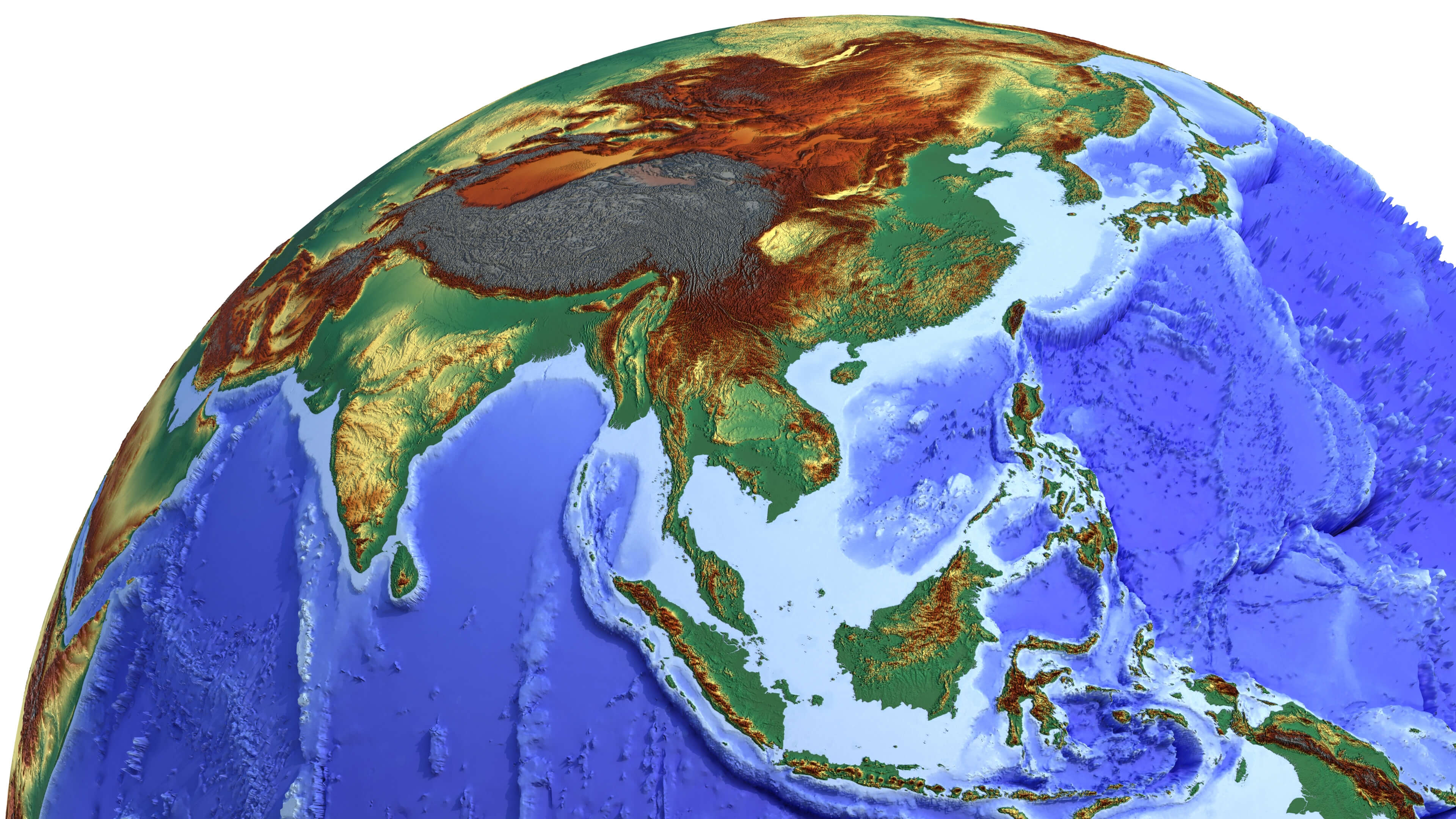Earth Shaded Natural Globe - 3D Model by 3dstudio