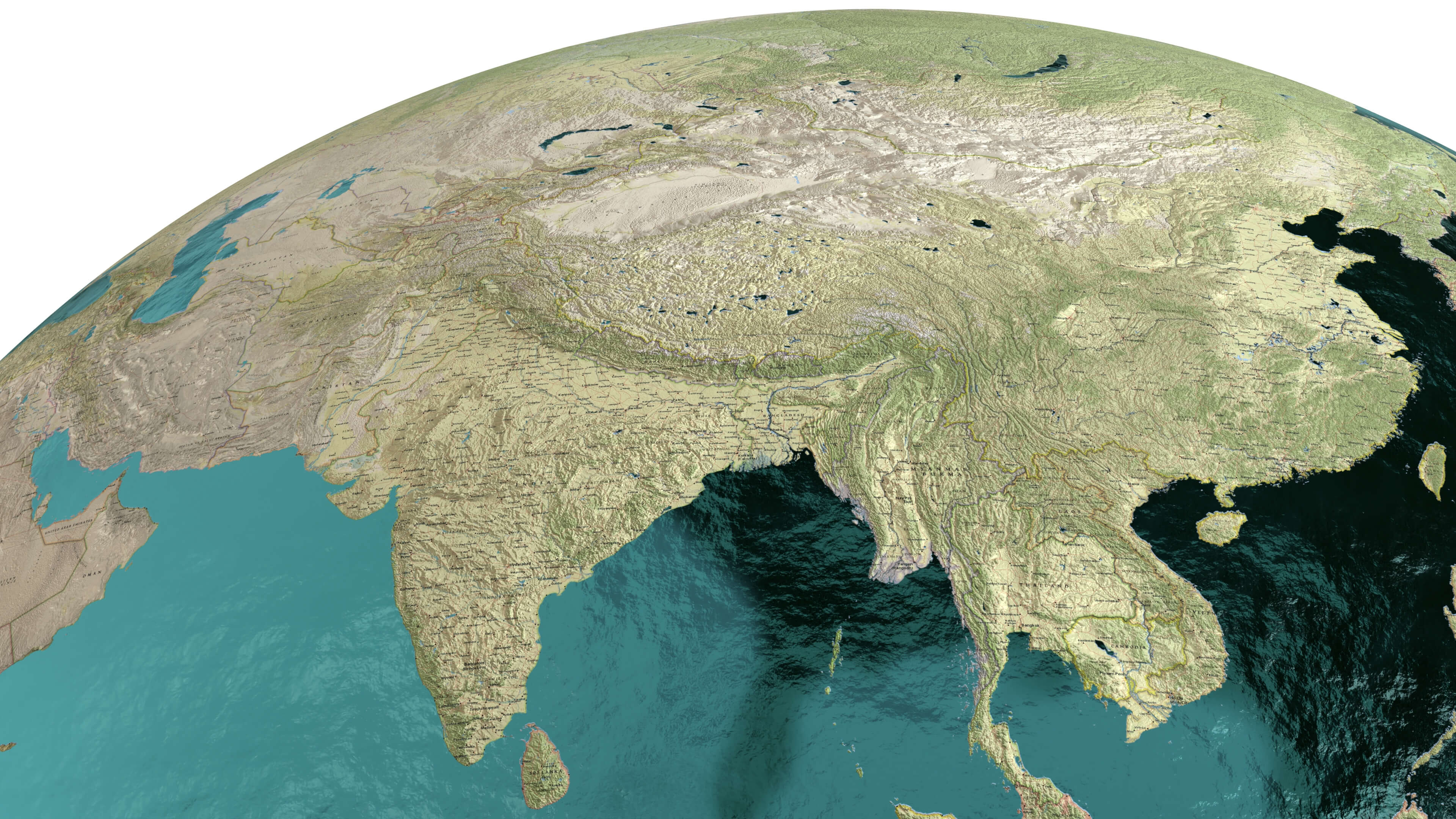 Earth Water 3D Globe Geographic by 3dstudio