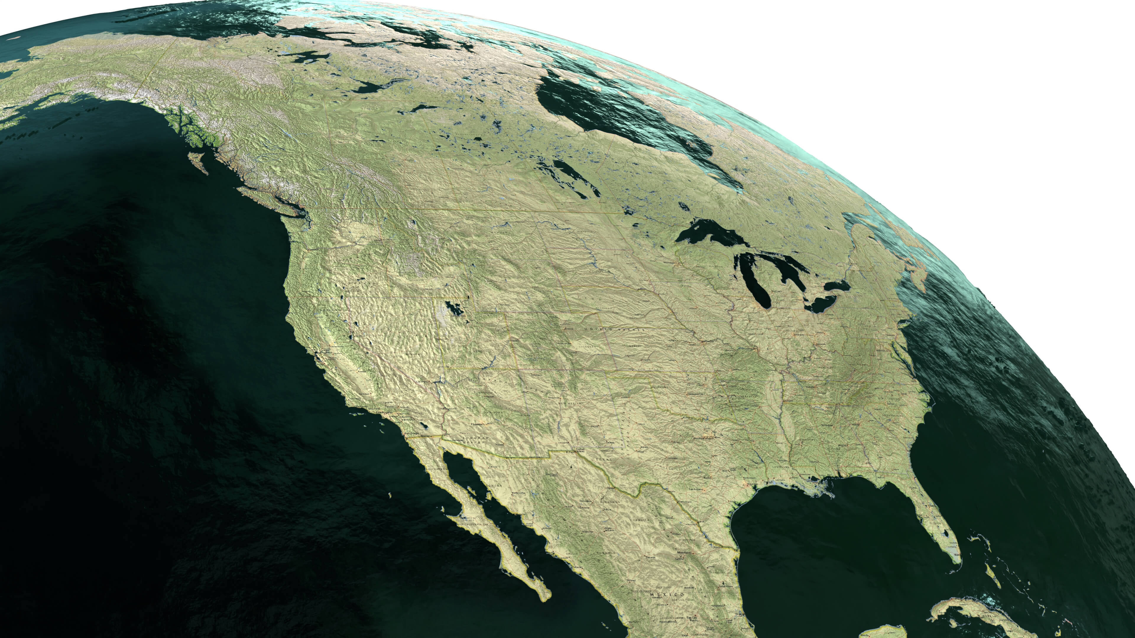 Earth Water 3D Globe Geographic by 3dstudio