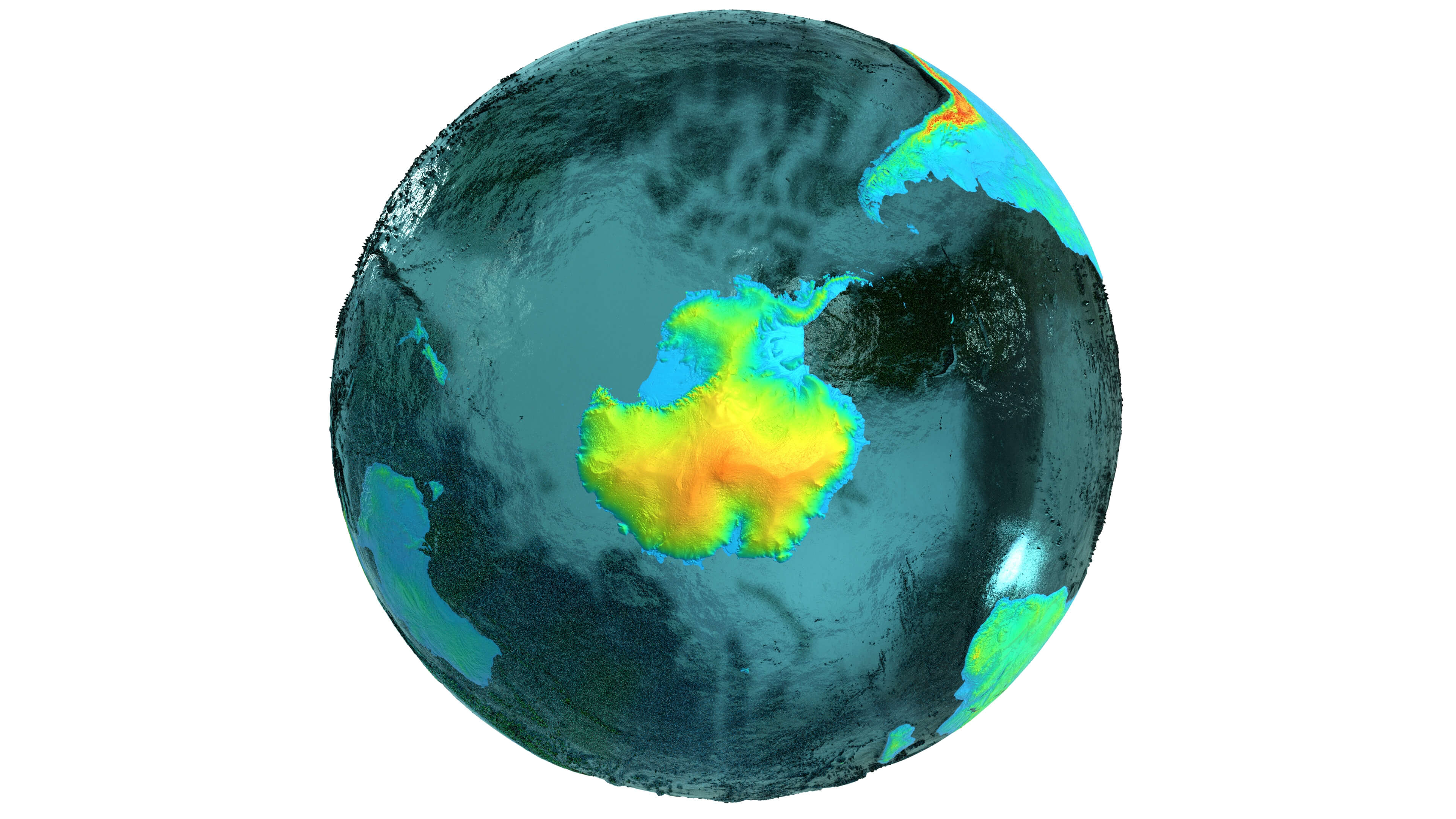 Earth Water 3D Globe Heightmap Shade by 3dstudio