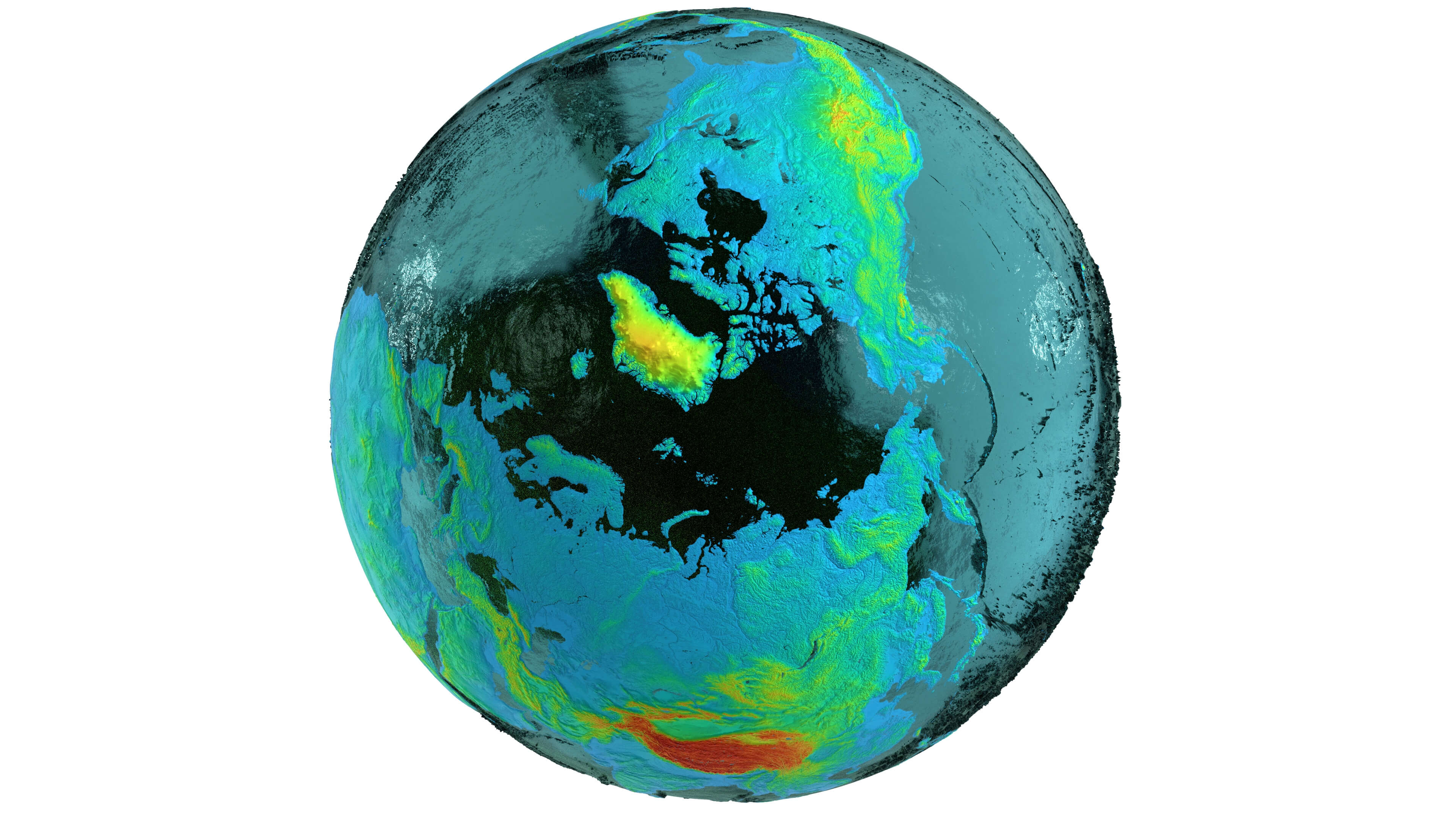 Earth Water 3D Globe Heightmap Shade by 3dstudio