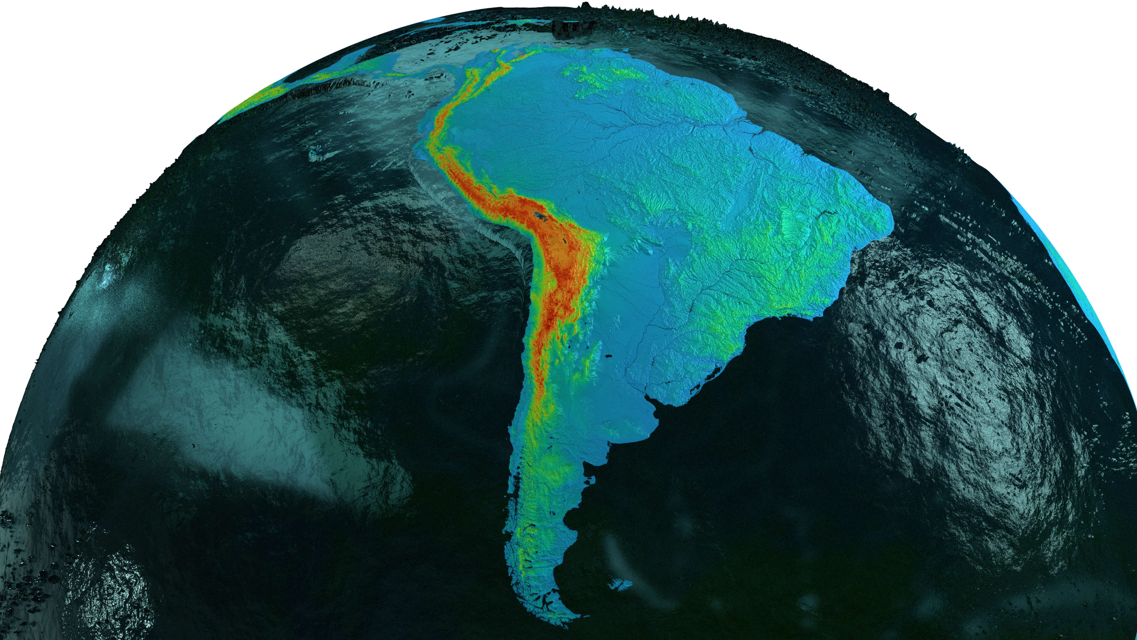 Earth Water 3D Globe Heightmap Shade by 3dstudio