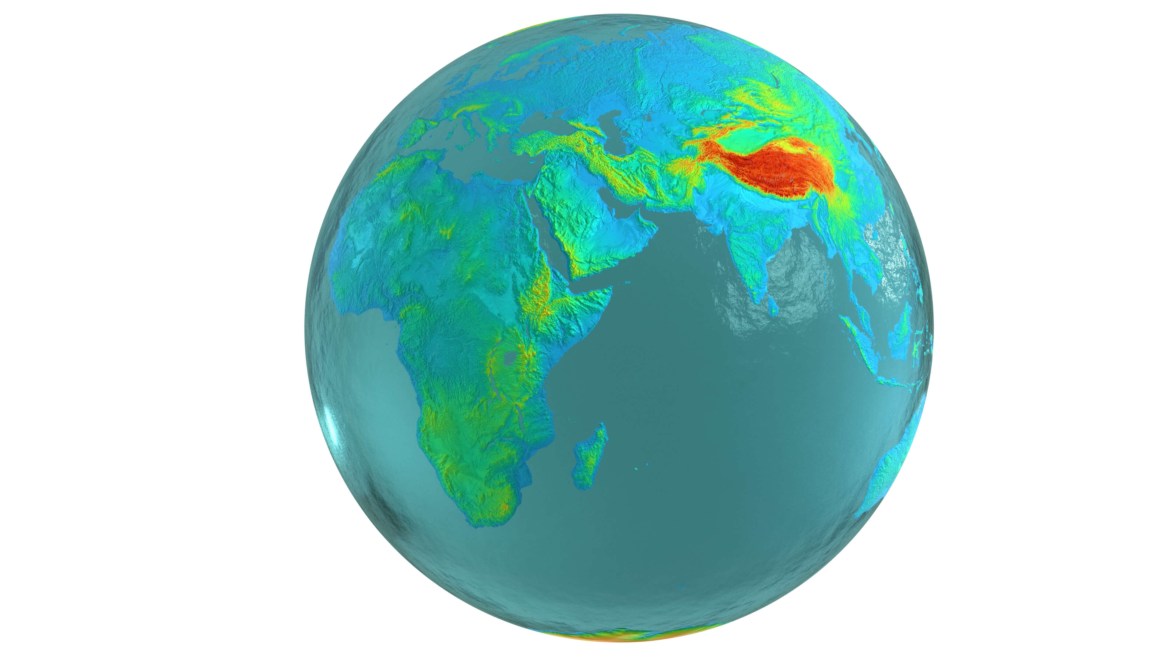 Earth Water 3D Globe Heightmap Shade by 3dstudio