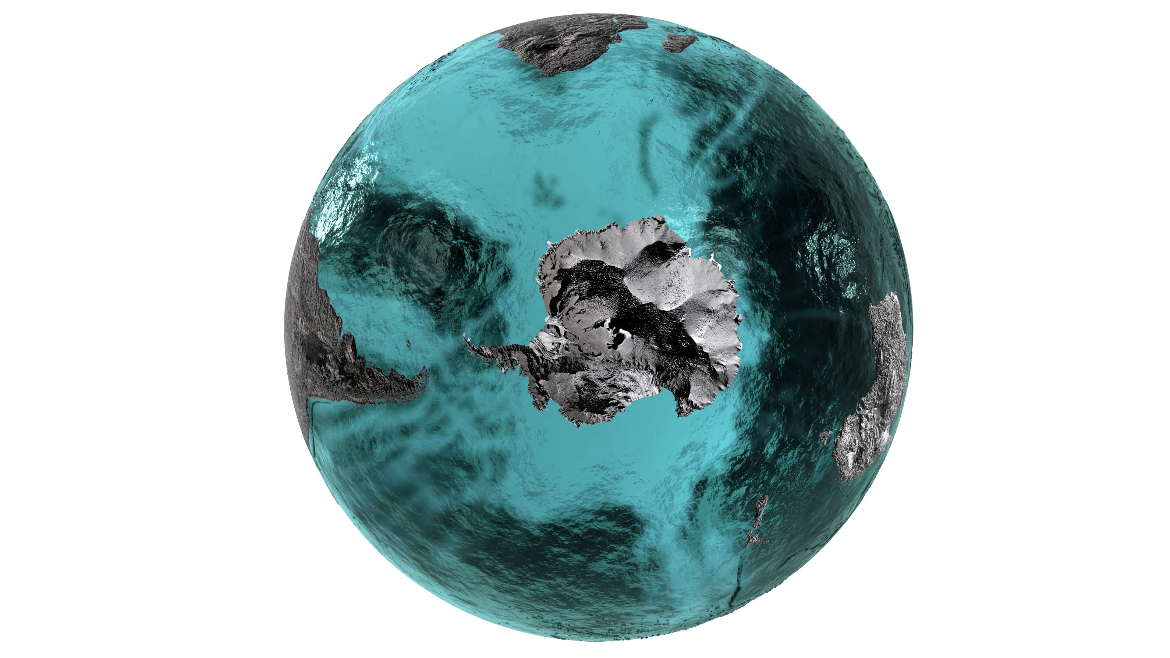 Earth Water 3D Globe Hillshade by 3dstudio