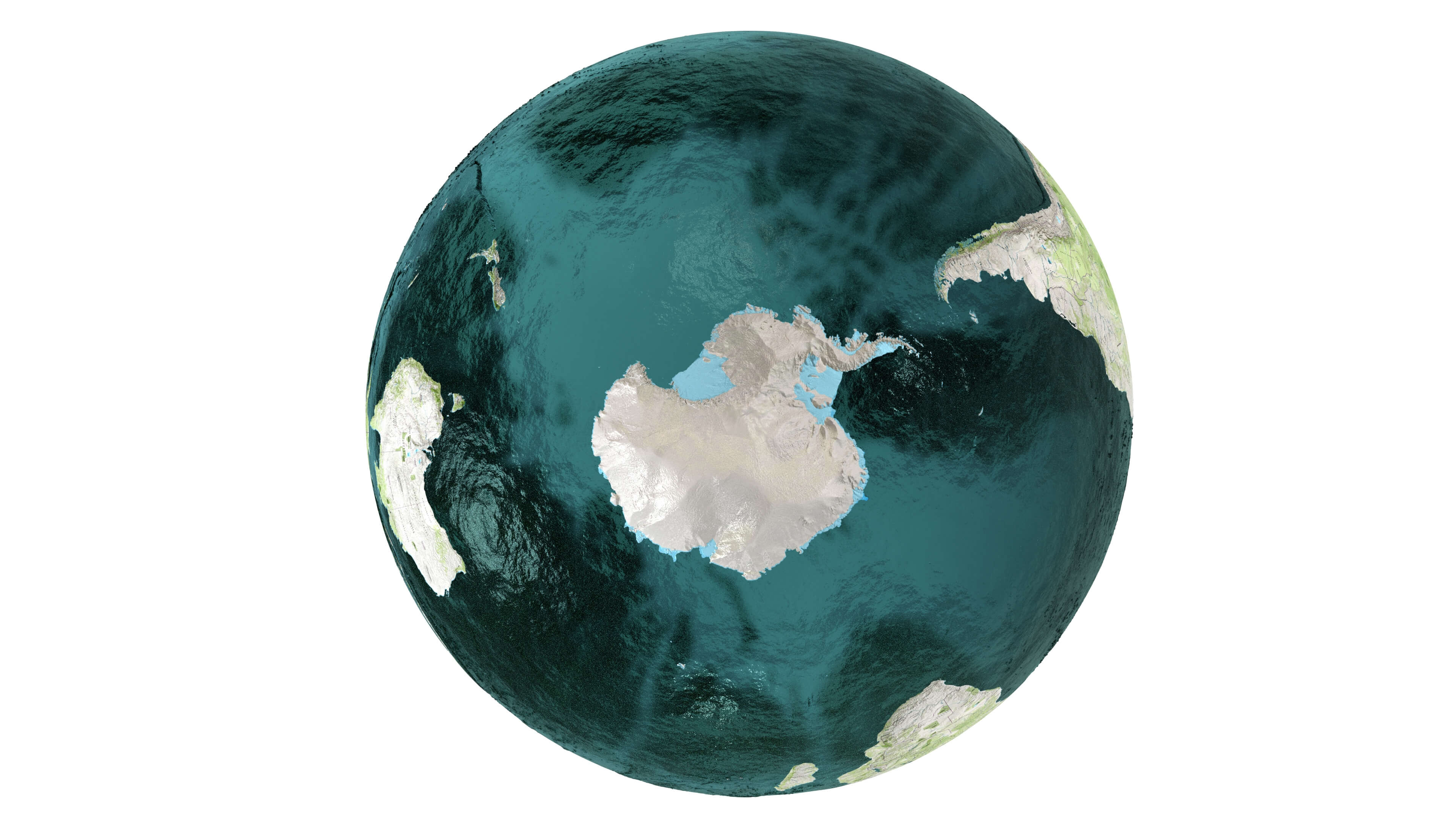 Earth Water 3D Globe Map by 3dstudio
