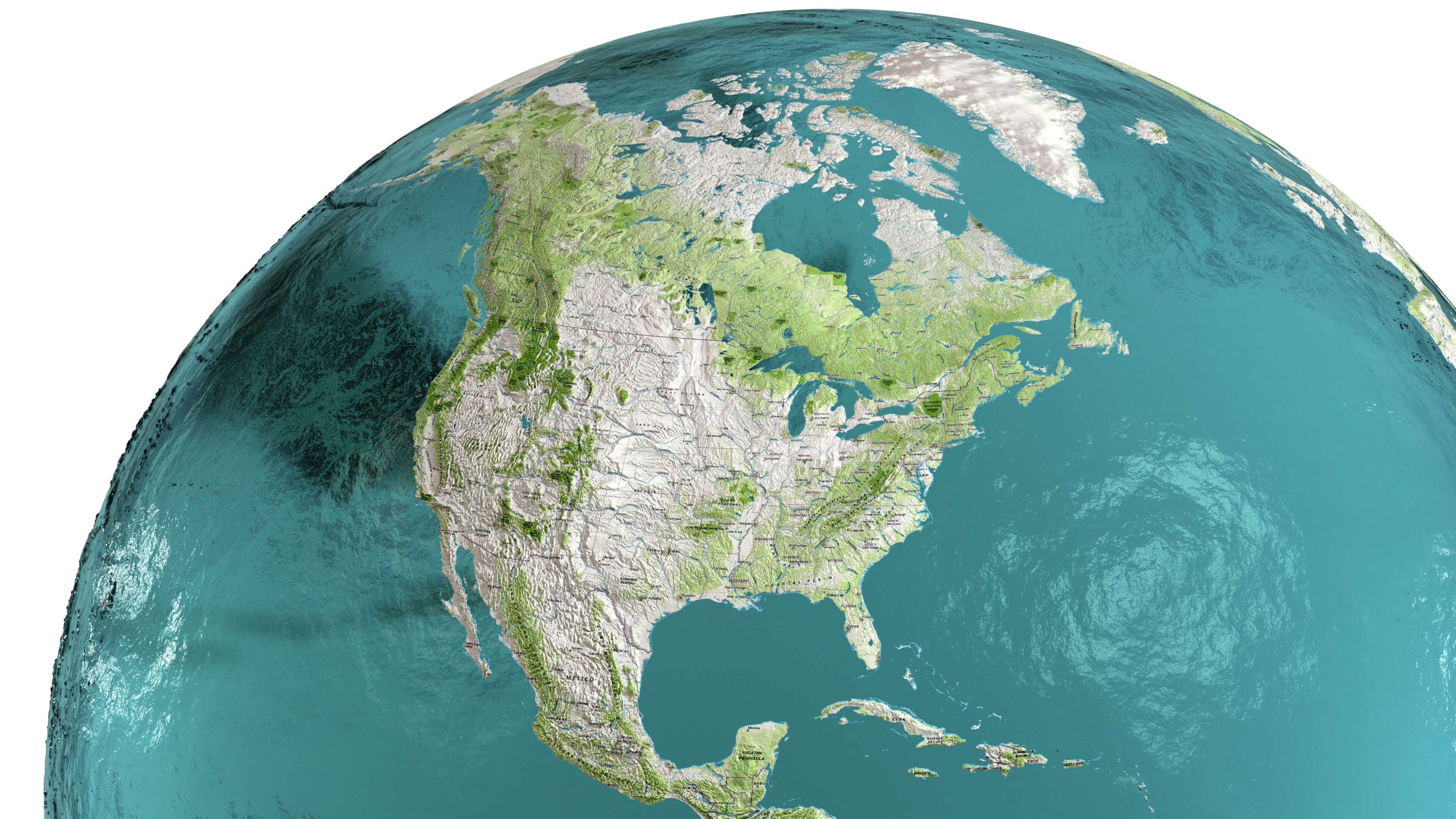 Earth Water 3D Globe Map by 3dstudio