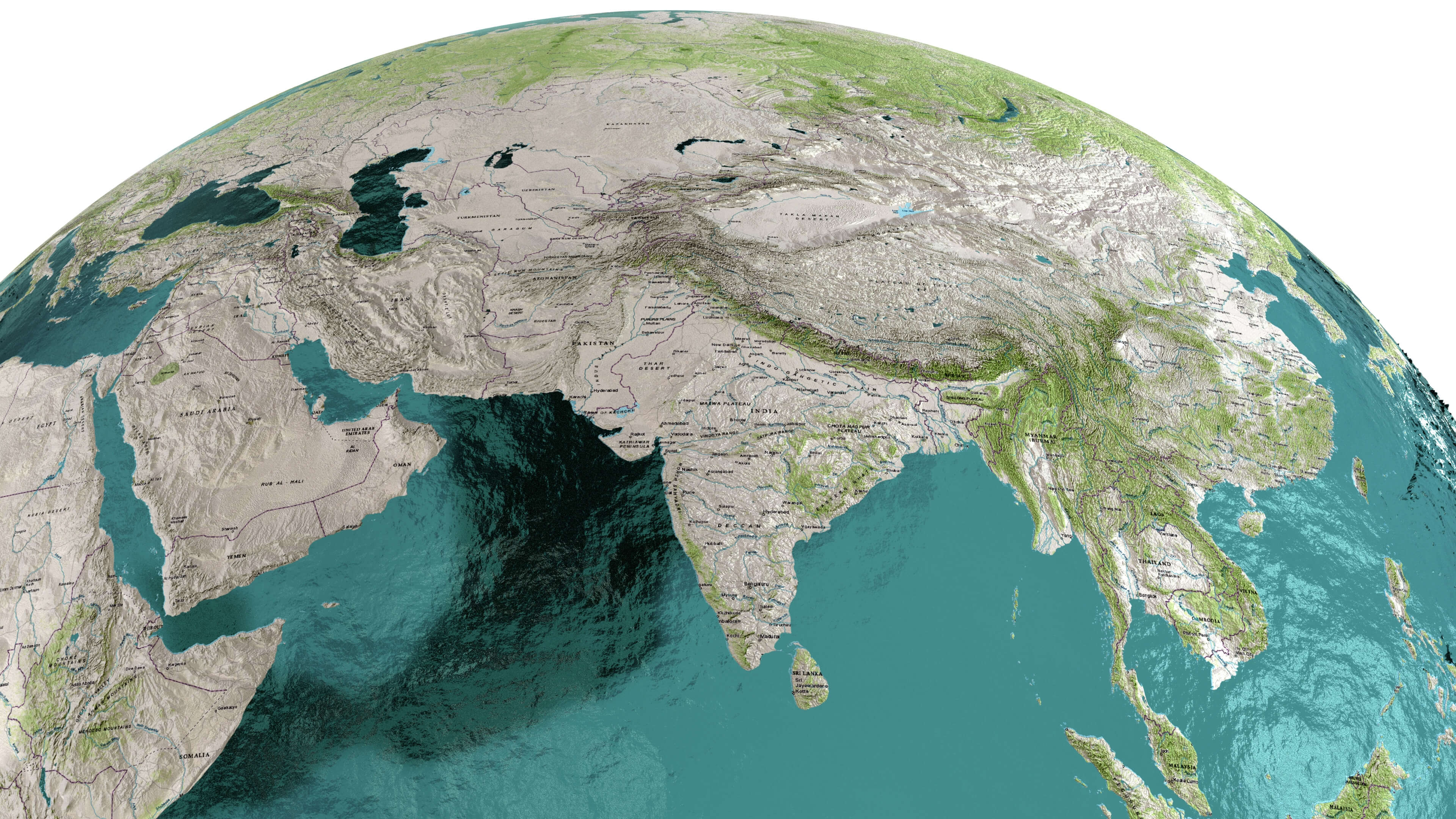 Earth Water 3D Globe Map by 3dstudio