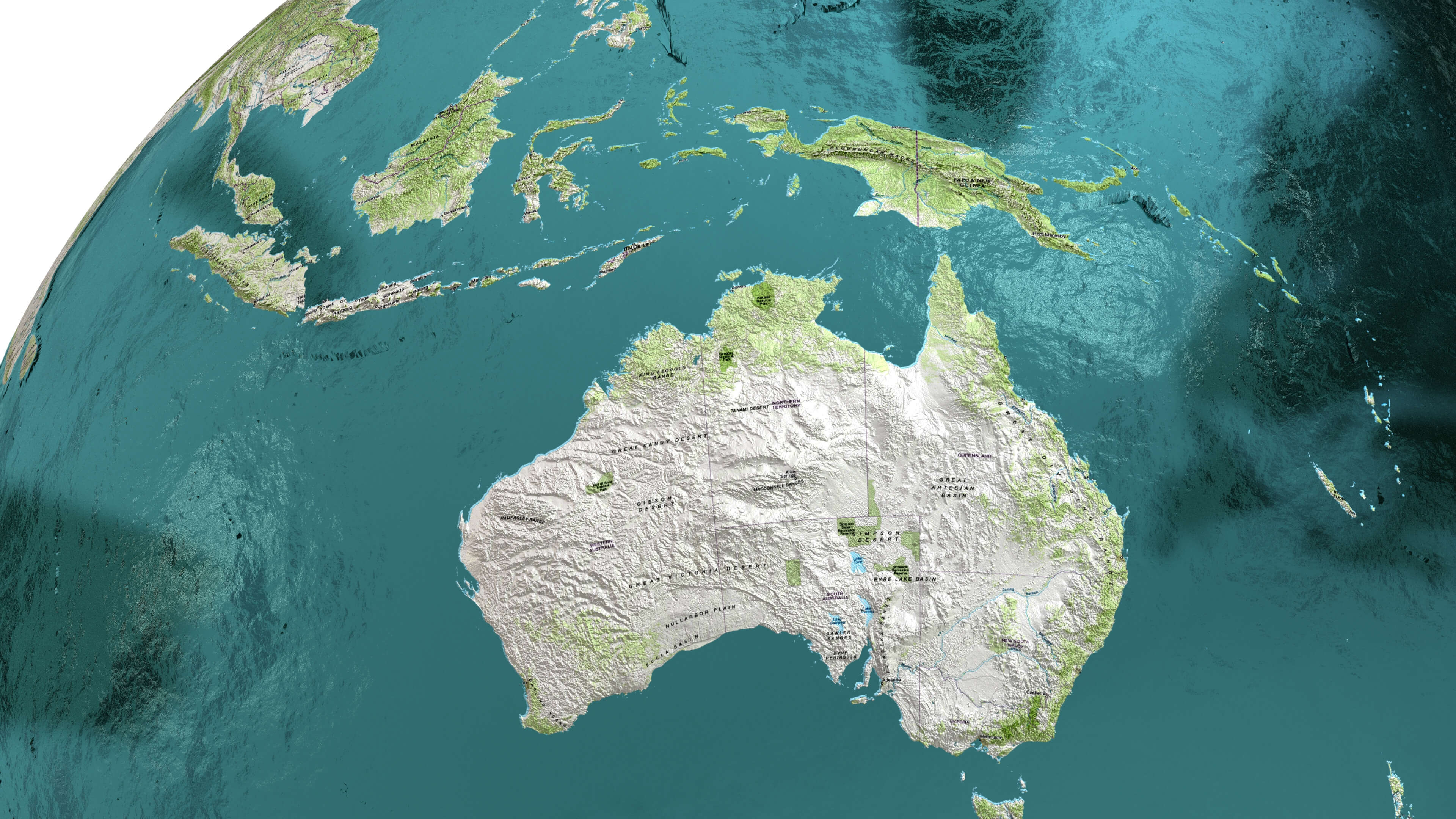 Earth Water 3D Globe Map by 3dstudio