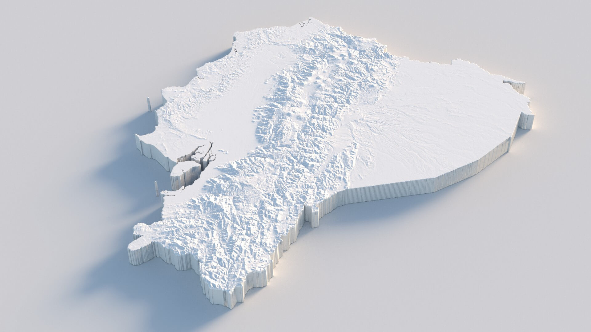 Ecuador Terrain Map - 3D Model by 3dstudio