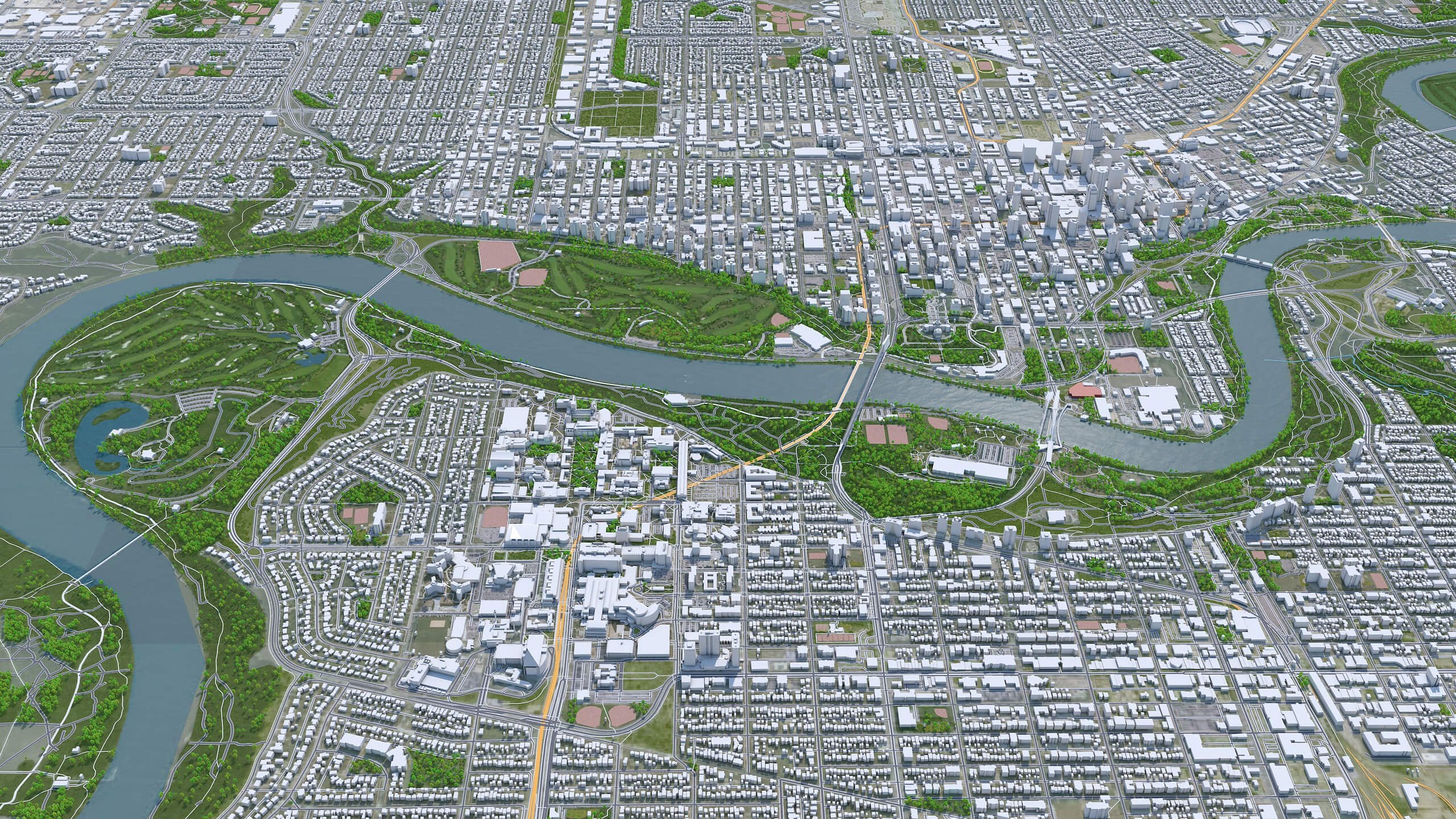 Edmonton Canada 90km - 3D Model by 3dstudio