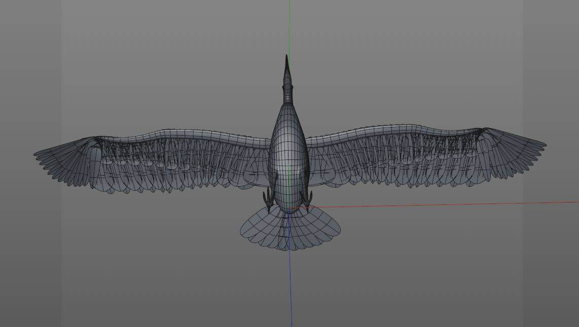 Egret - 3D Model by 3dstudio