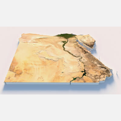 Egypt Terrain Map 3d Model By 3dstudio