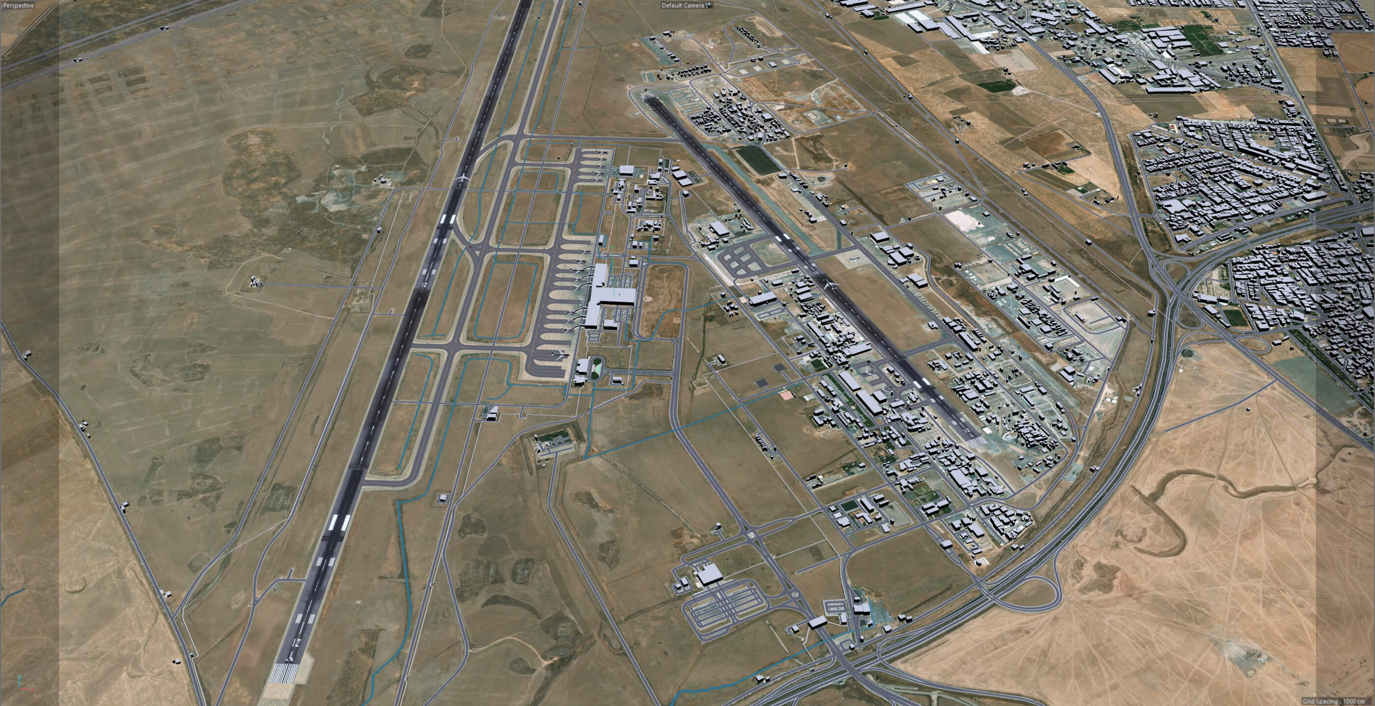 Erbil Airport 3D Model 10km by 3dstudio