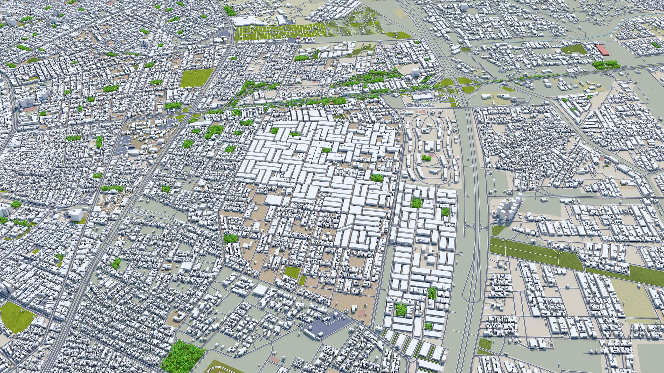 Erbil city Iraq 30km - 3D Model by 3dstudio