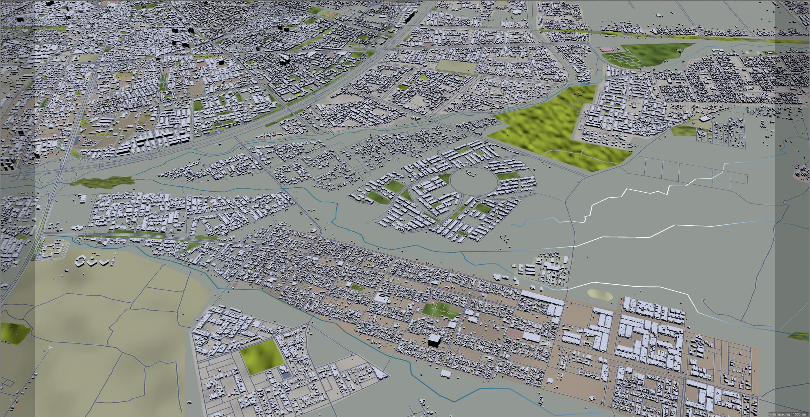 Erbil city Iraq 30km - 3D Model by 3dstudio