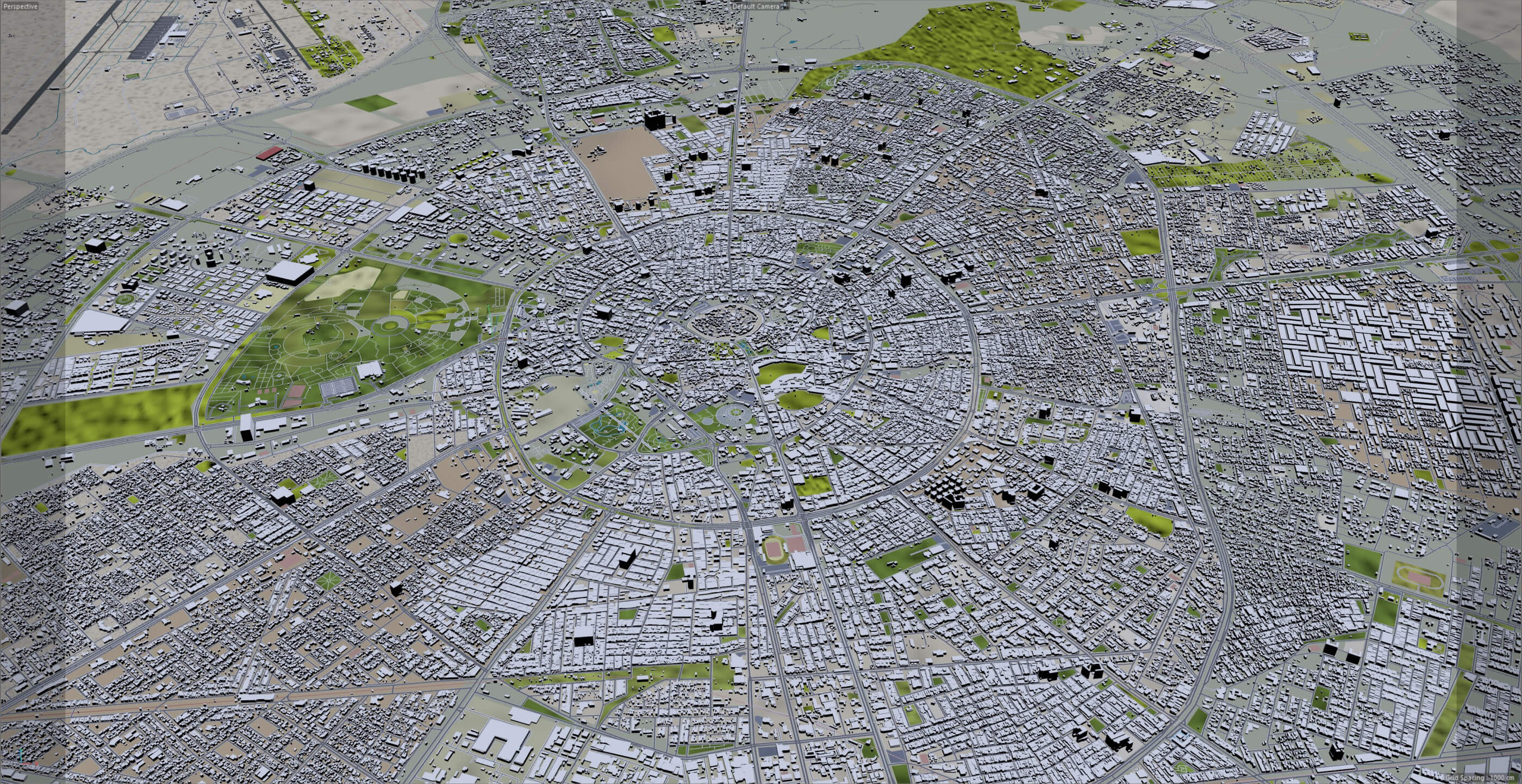 Erbil city Iraq 30km - 3D Model by 3dstudio