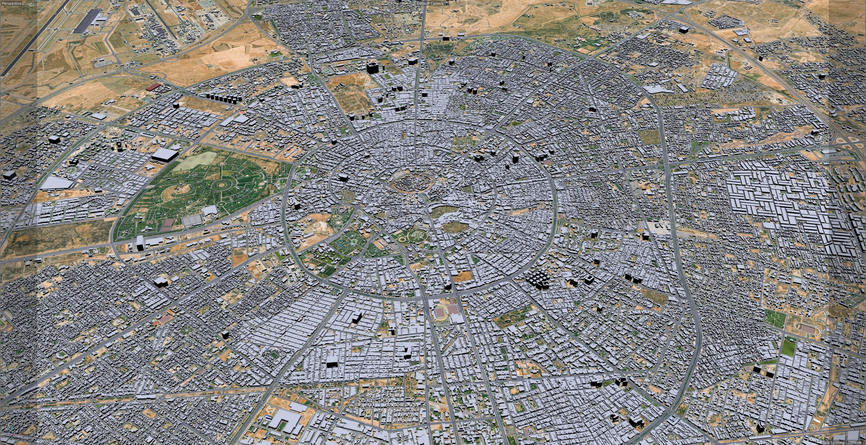 Erbil city Iraq 30km - 3D Model by 3dstudio