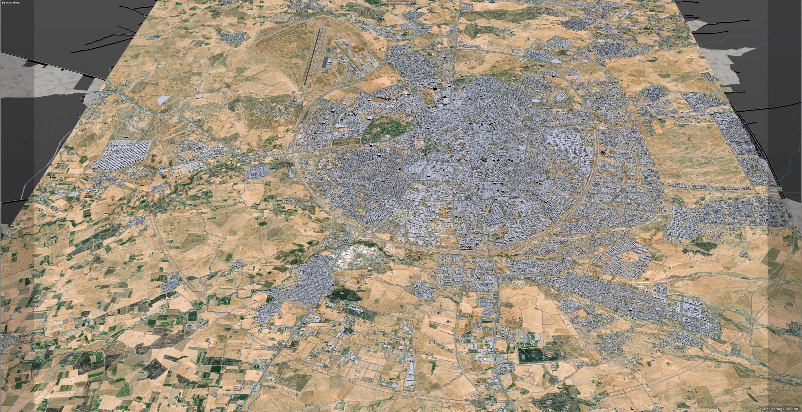 Erbil city Iraq 30km - 3D Model by 3dstudio