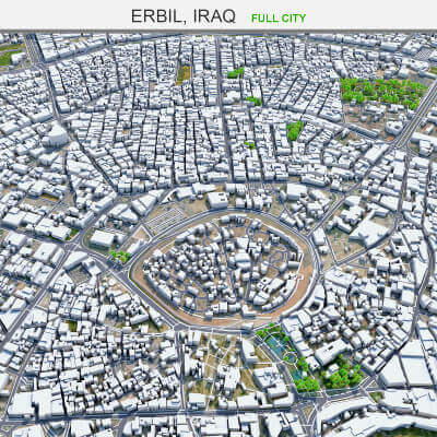 Erbil city Iraq 30km - 3D Model by 3dstudio