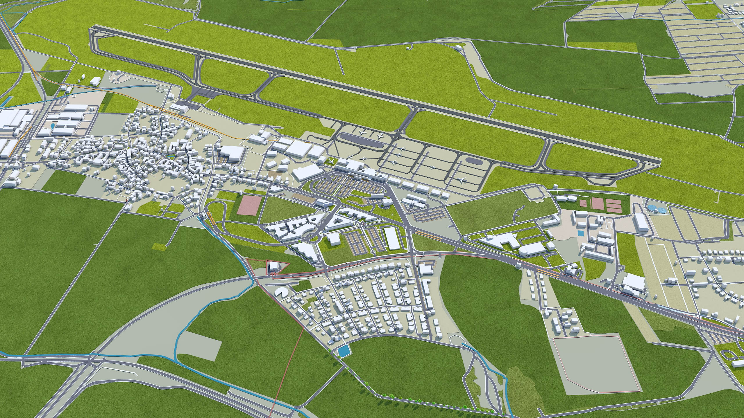 Erfurt City Germany 35km - 3D Model by 3dstudio