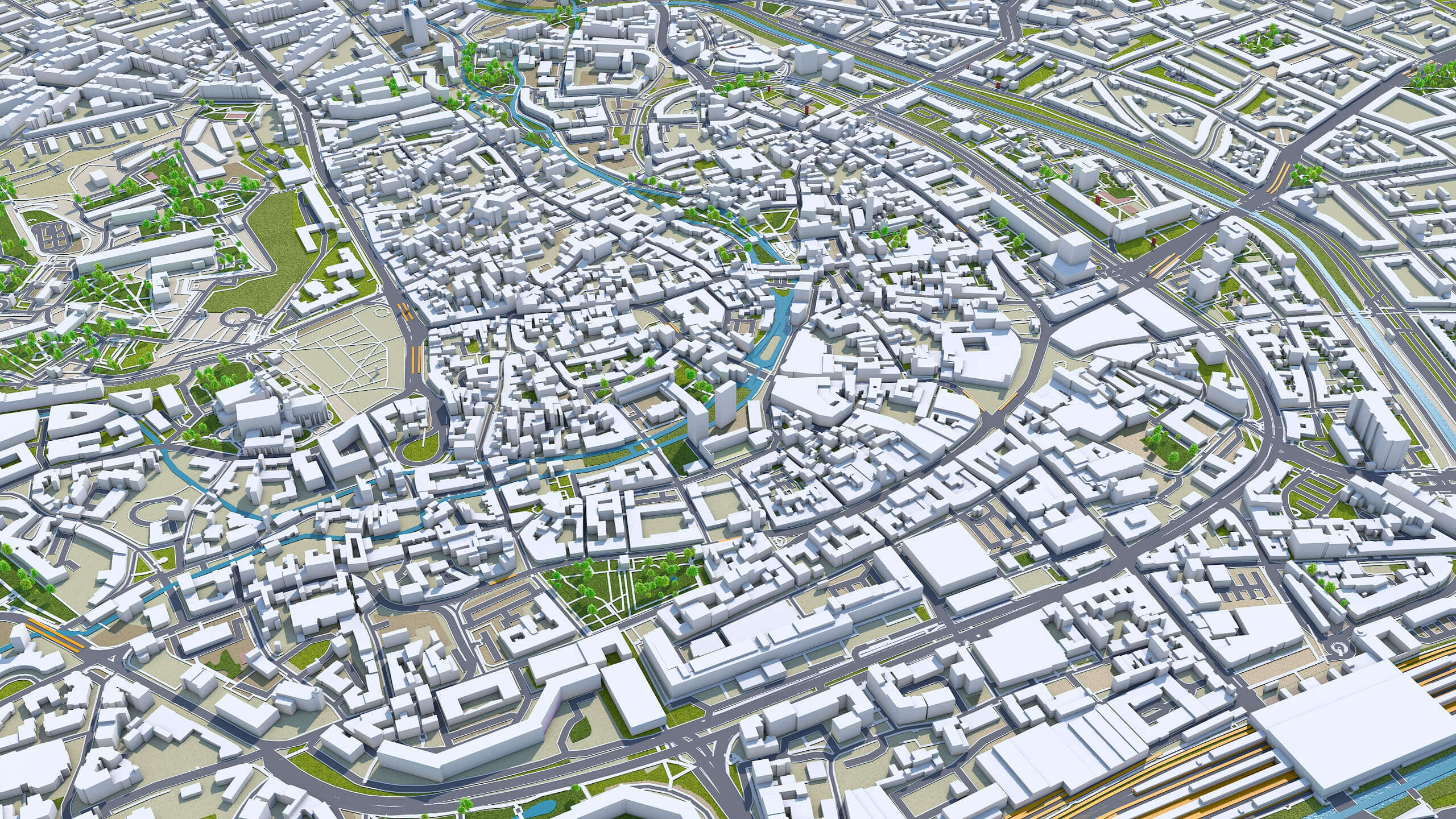Erfurt City Germany 3D Model 35km by 3dstudio