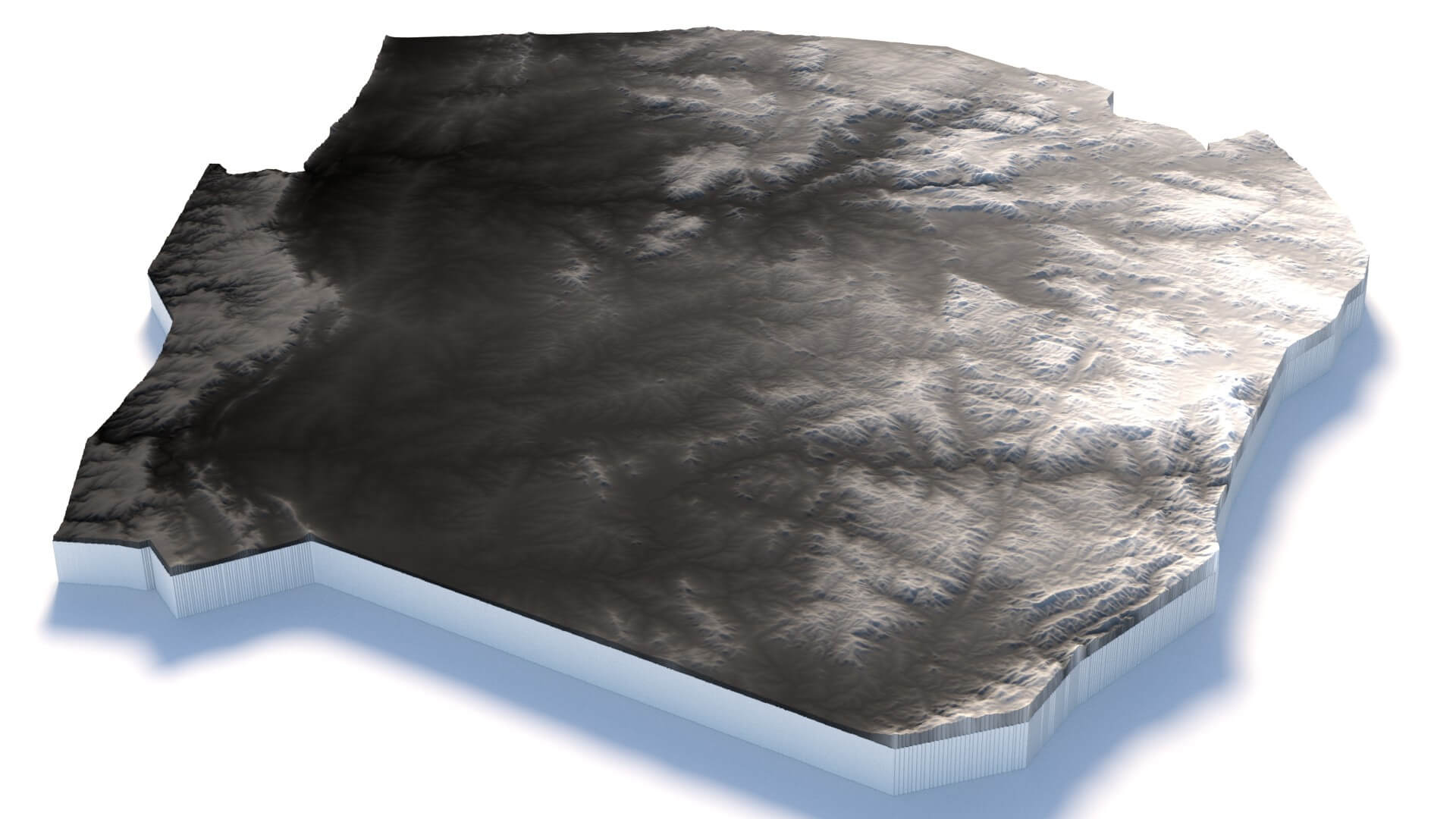 Eswatini Terrain Map - 3D Model by 3dstudio