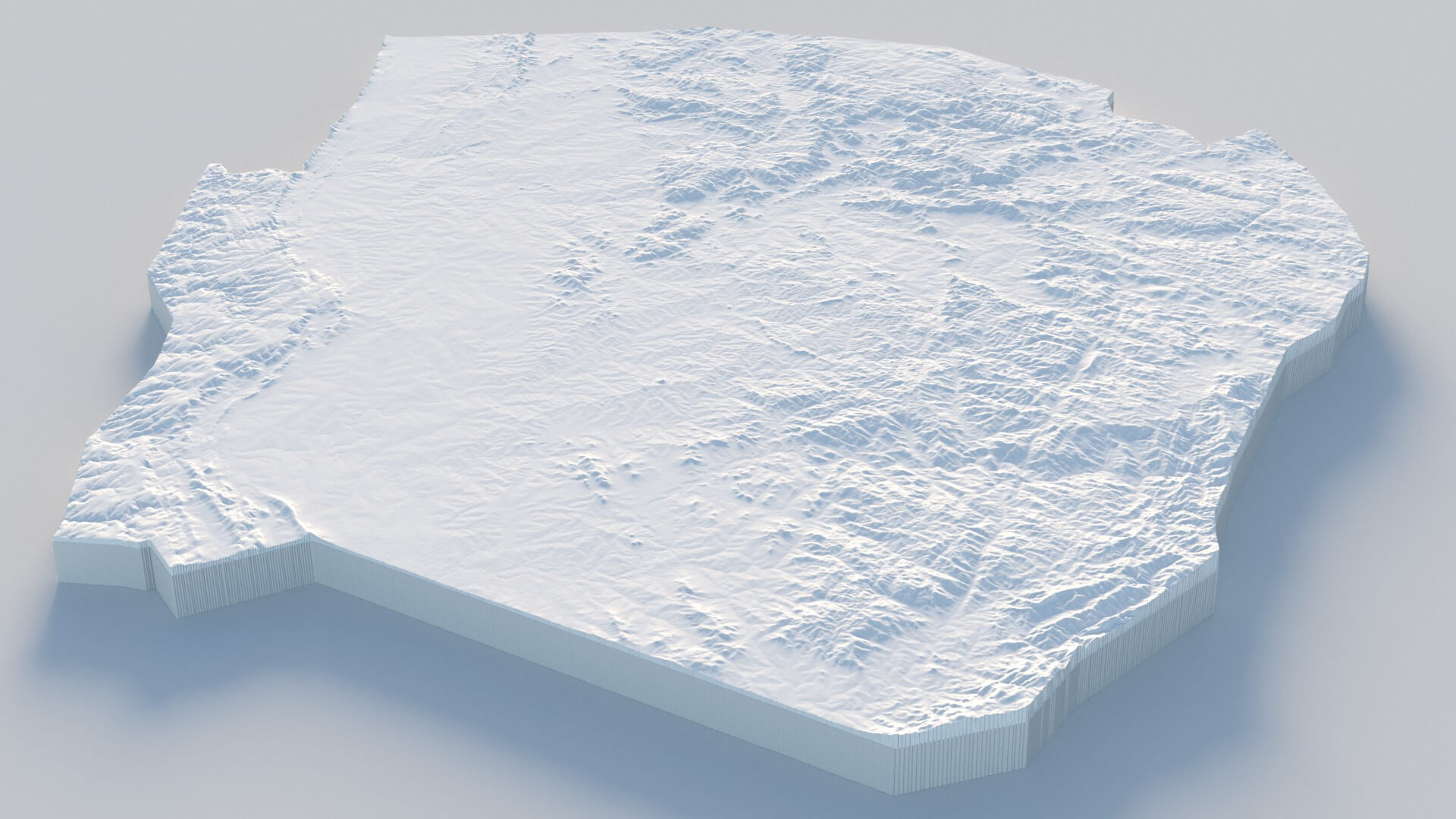 Eswatini Terrain Map - 3D Model by 3dstudio