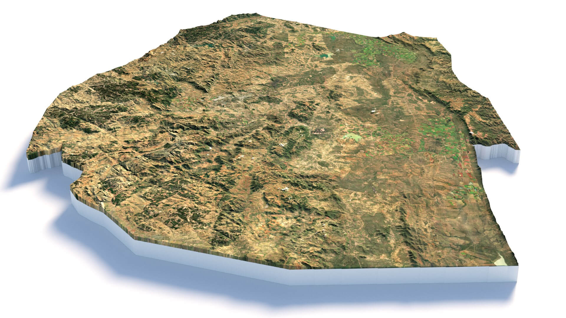 Eswatini Terrain Map - 3D Model by 3dstudio