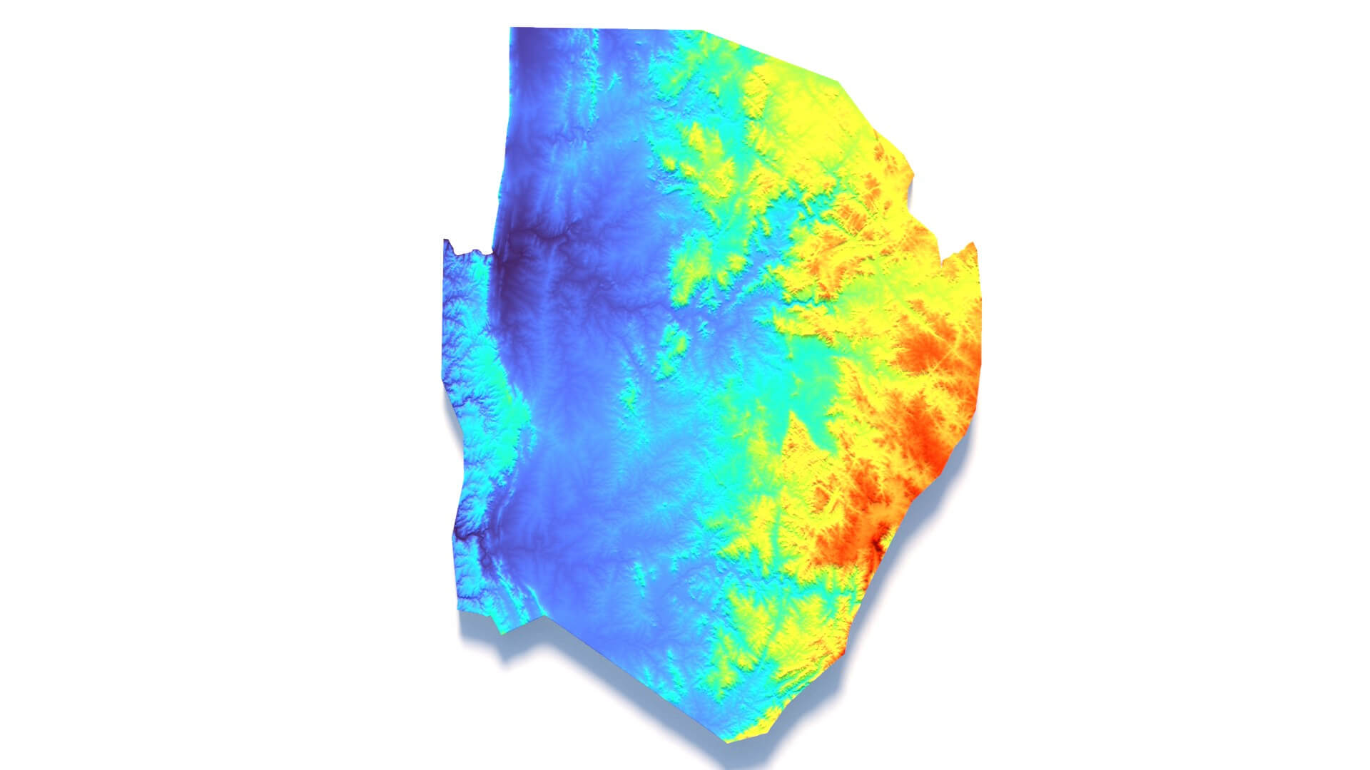 Eswatini Terrain Map - 3D Model by 3dstudio