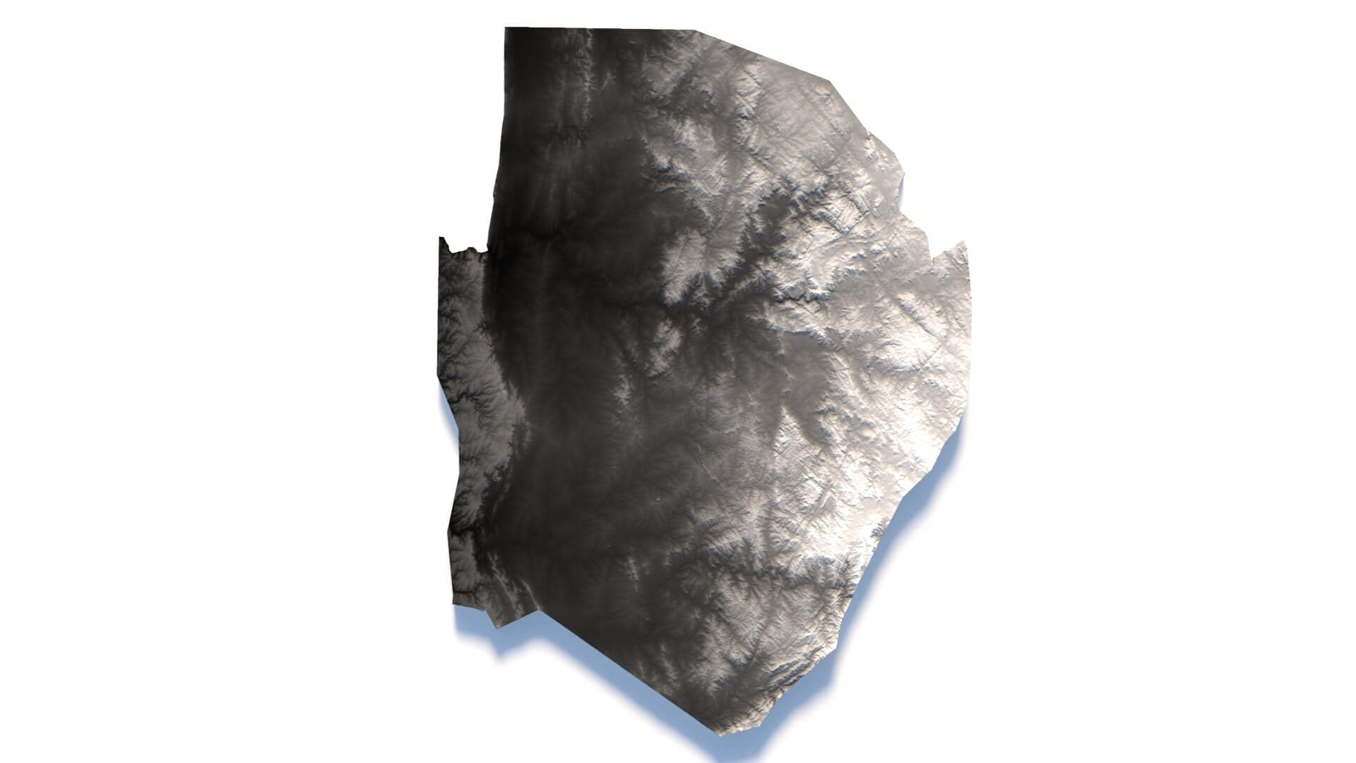 Eswatini Terrain Map - 3D Model by 3dstudio