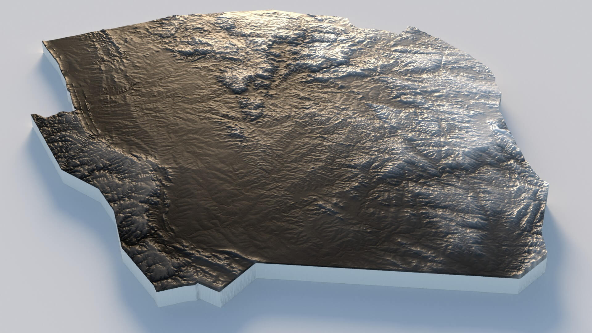 Eswatini Terrain Map - 3D Model by 3dstudio