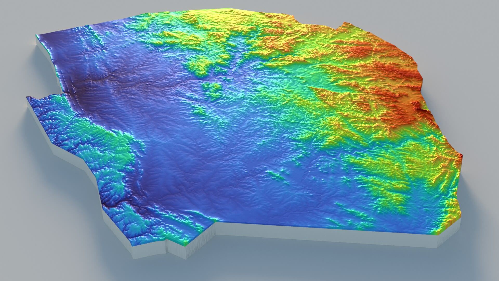 Eswatini Terrain Map - 3D Model by 3dstudio