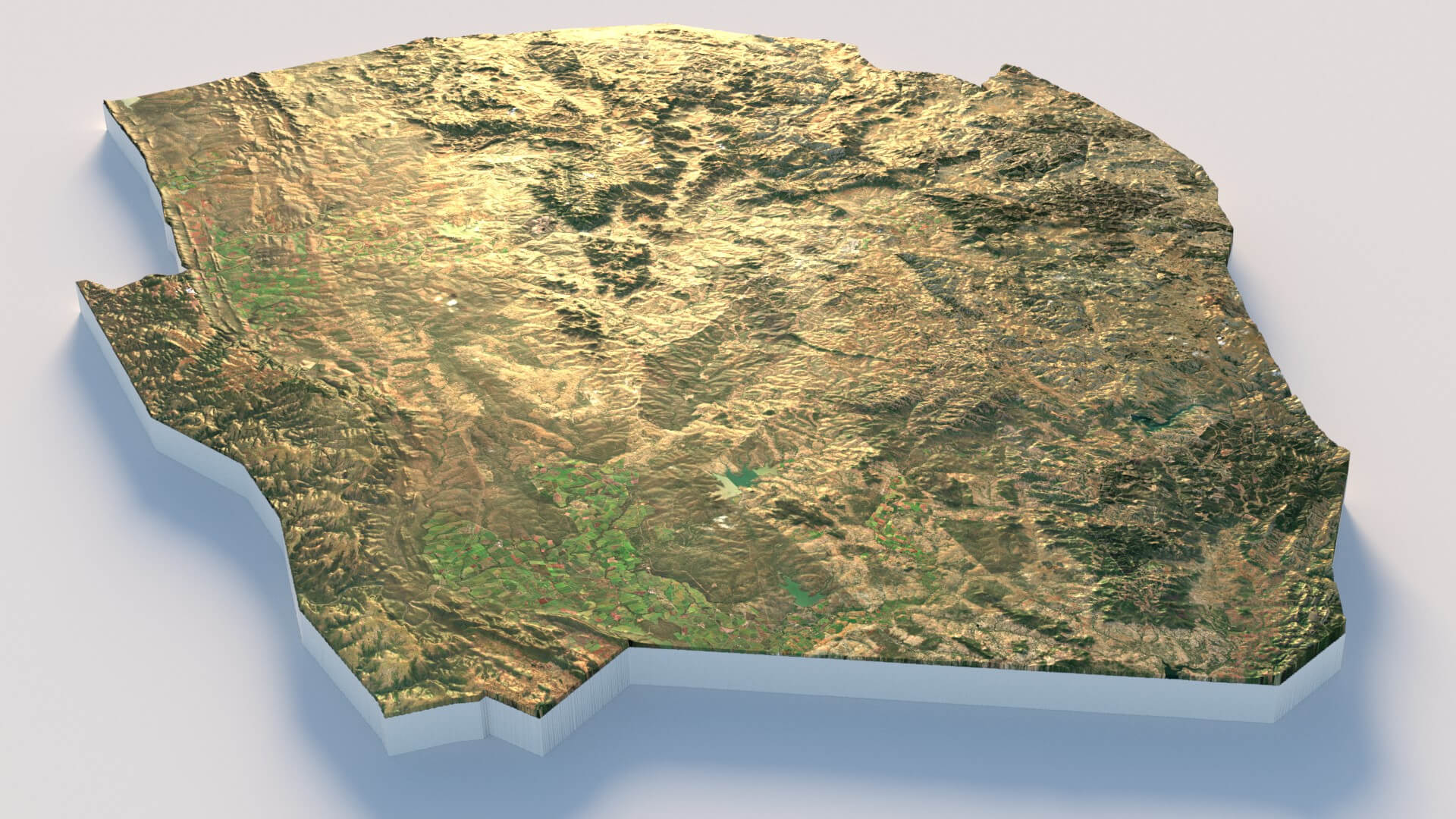 Eswatini Terrain Map - 3D Model by 3dstudio