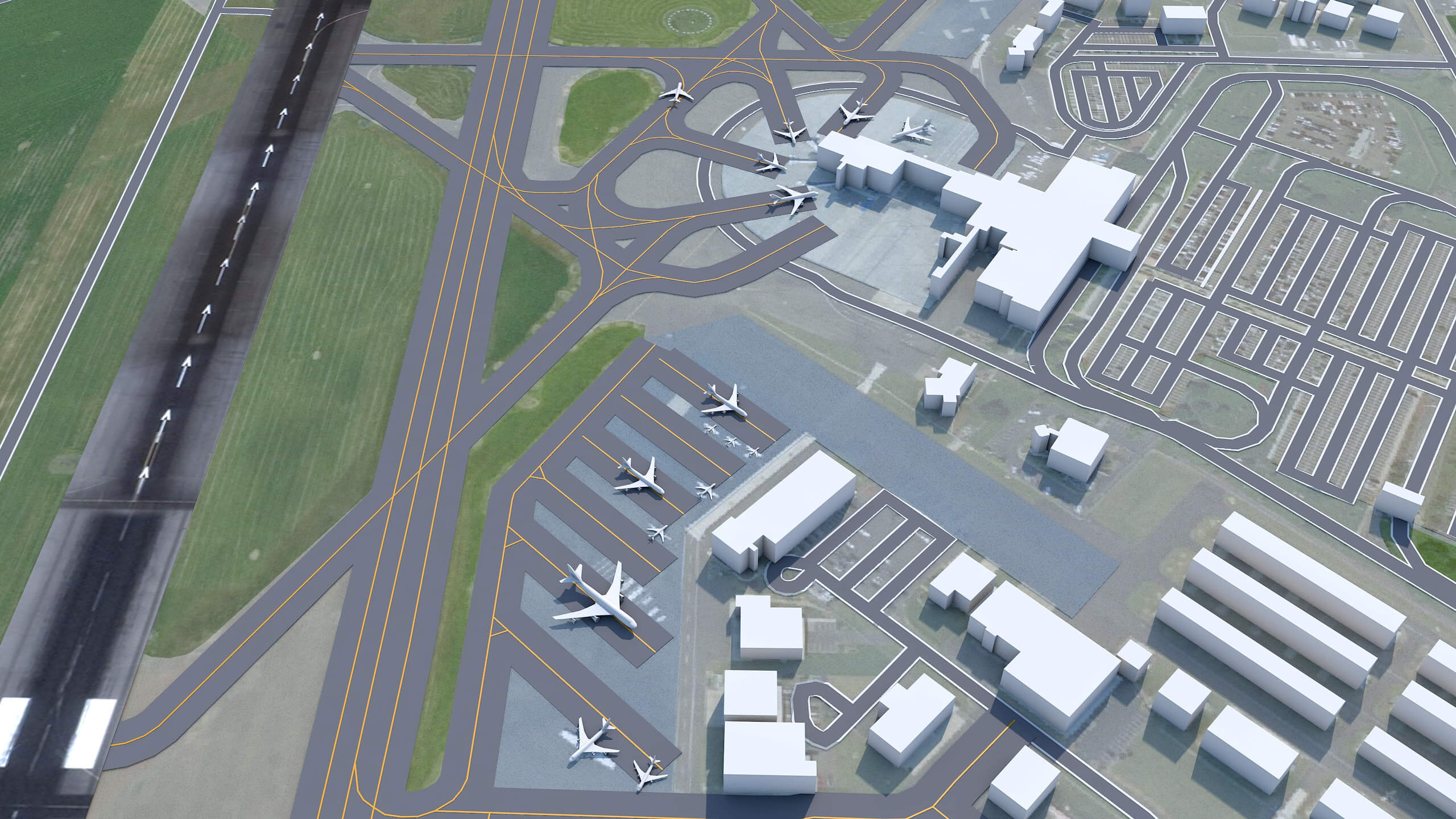 Eugene Airport - 3D Model by 3dstudio