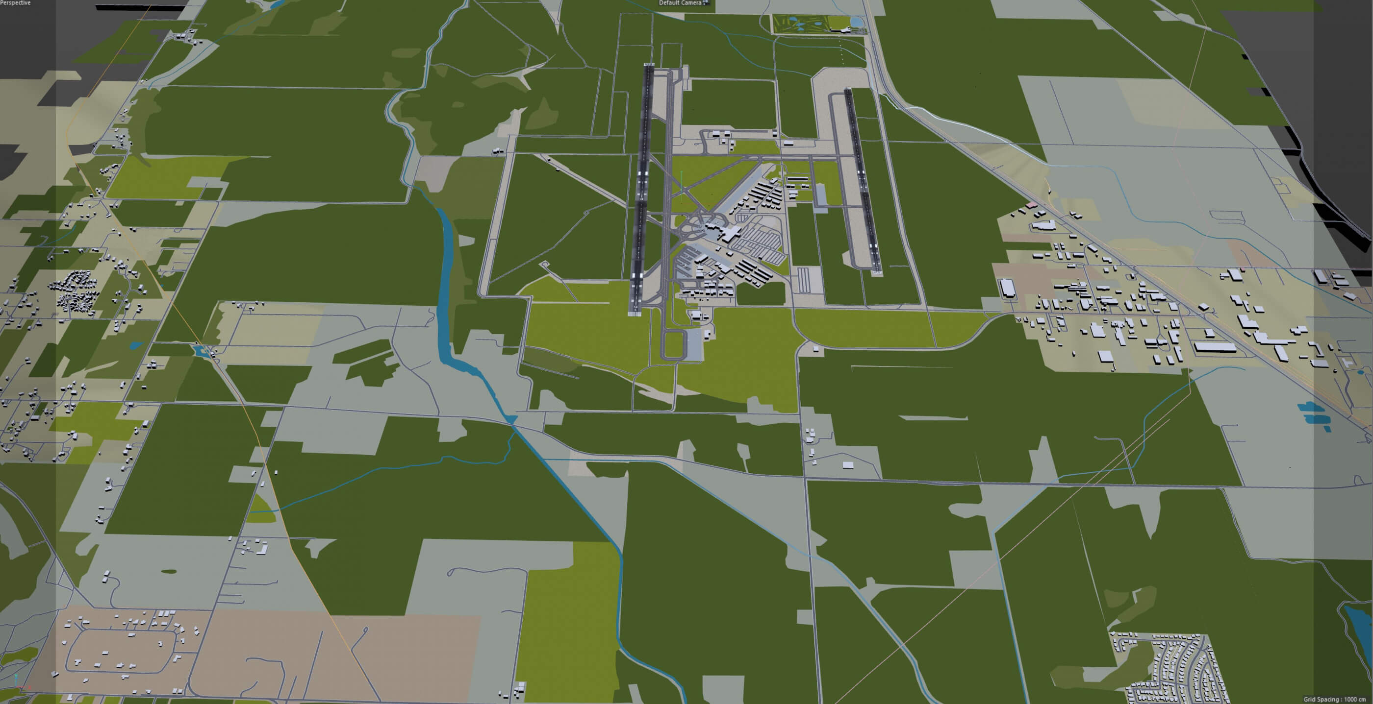 Eugene Airport - 3D Model by 3dstudio