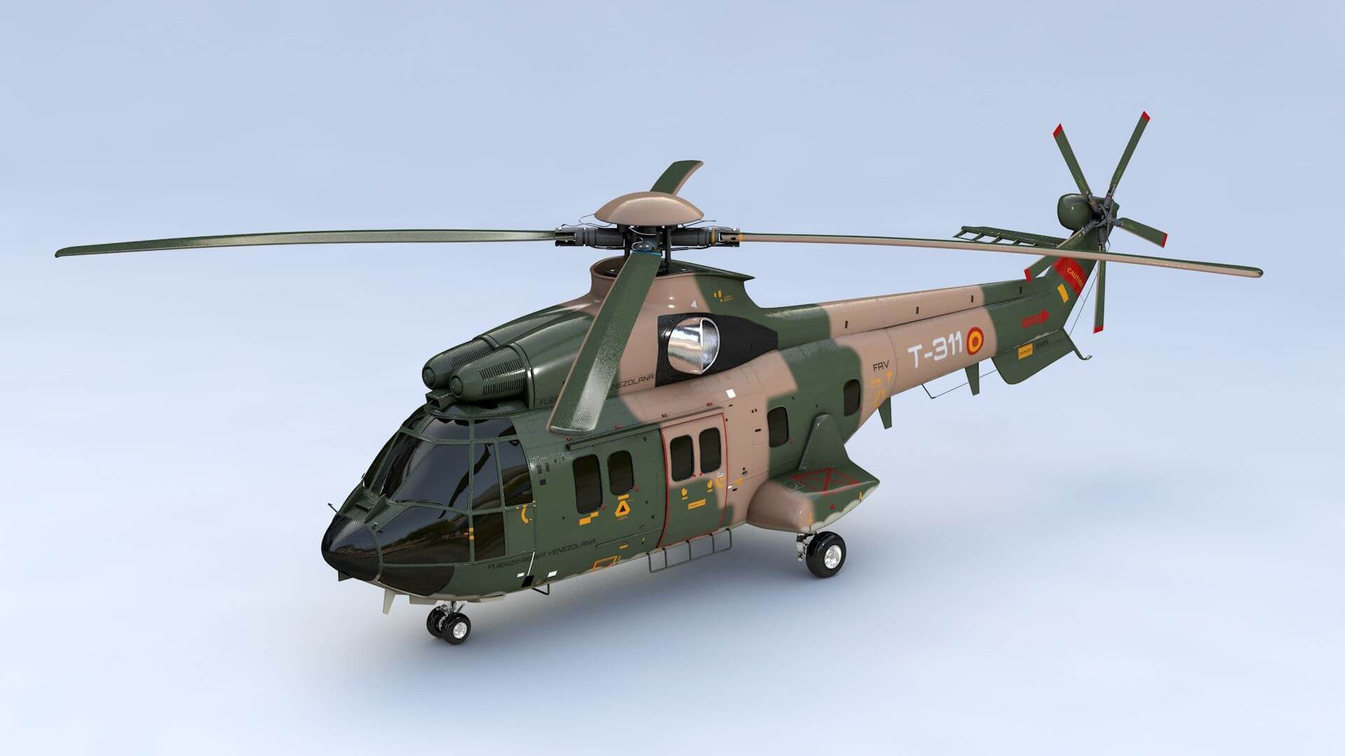 Eurocopter AS332 Superpuma - 3D Model by 3dstudio