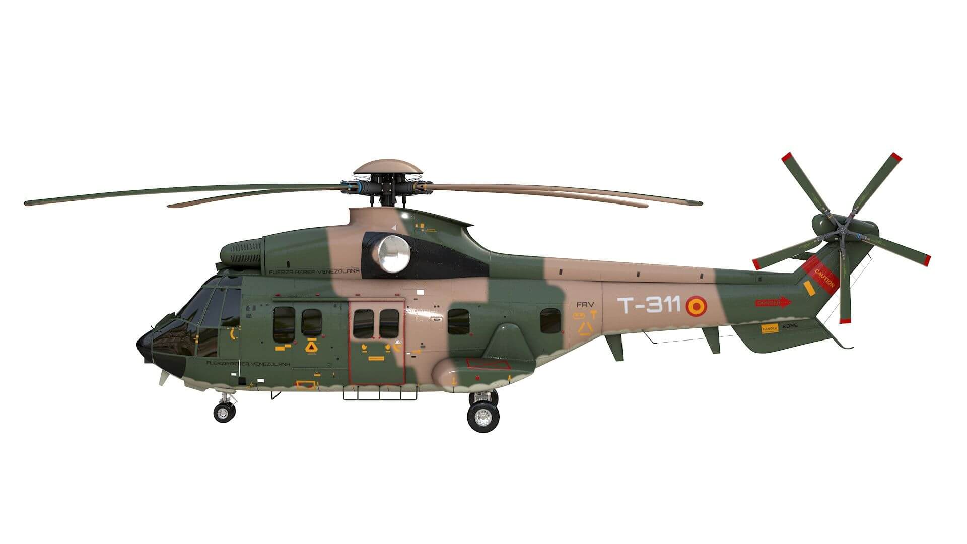 Eurocopter AS332 Superpuma - 3D Model by 3dstudio