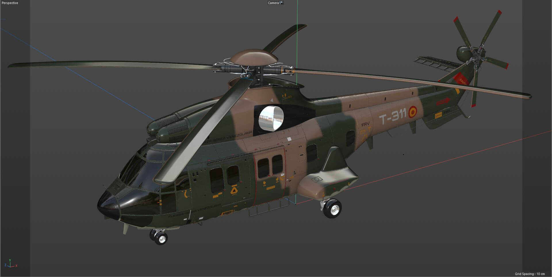 Eurocopter AS332 Superpuma - 3D Model by 3dstudio