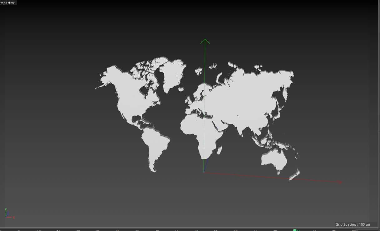 Extrude Earth Map - 3D Model by 3dstudio