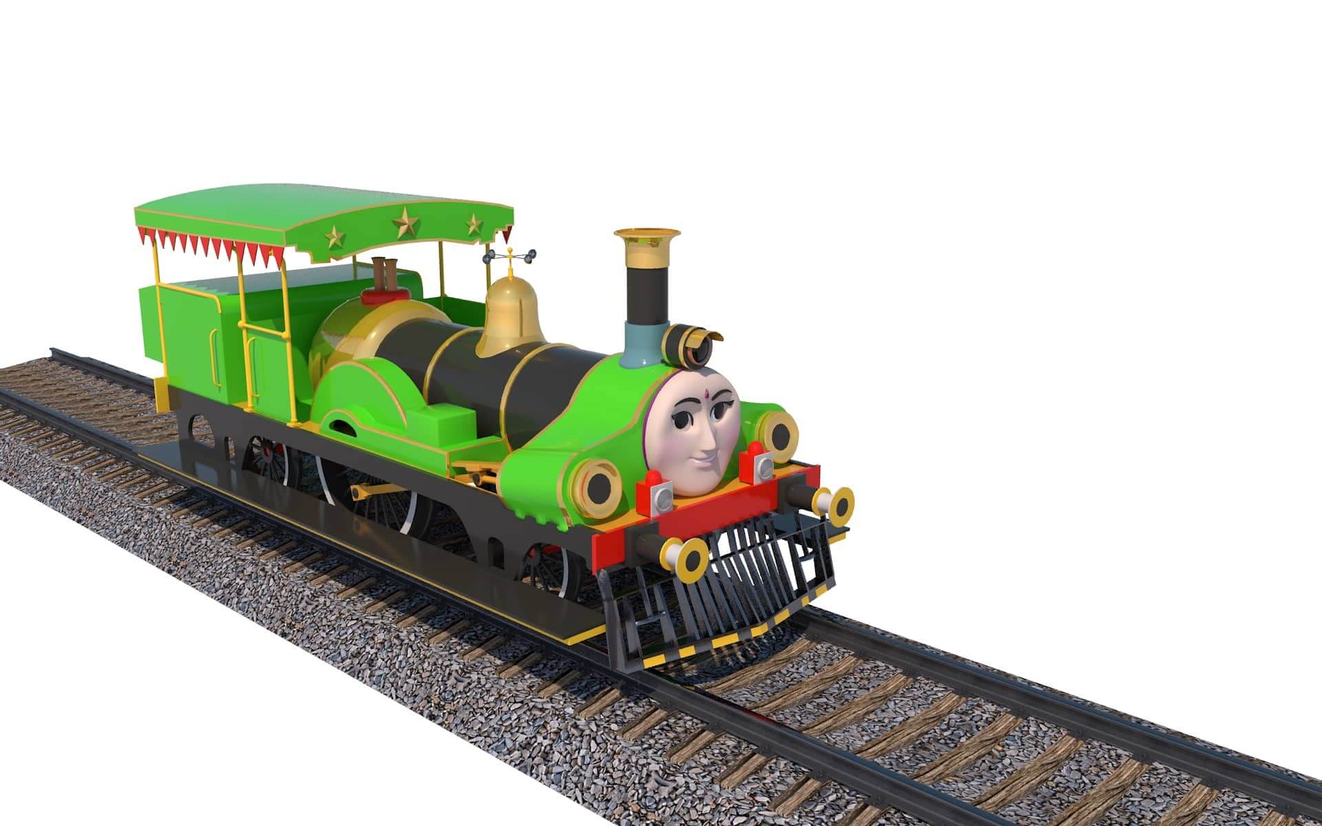 Fairy Queen Locomotive - 3D Model by 3dstudio