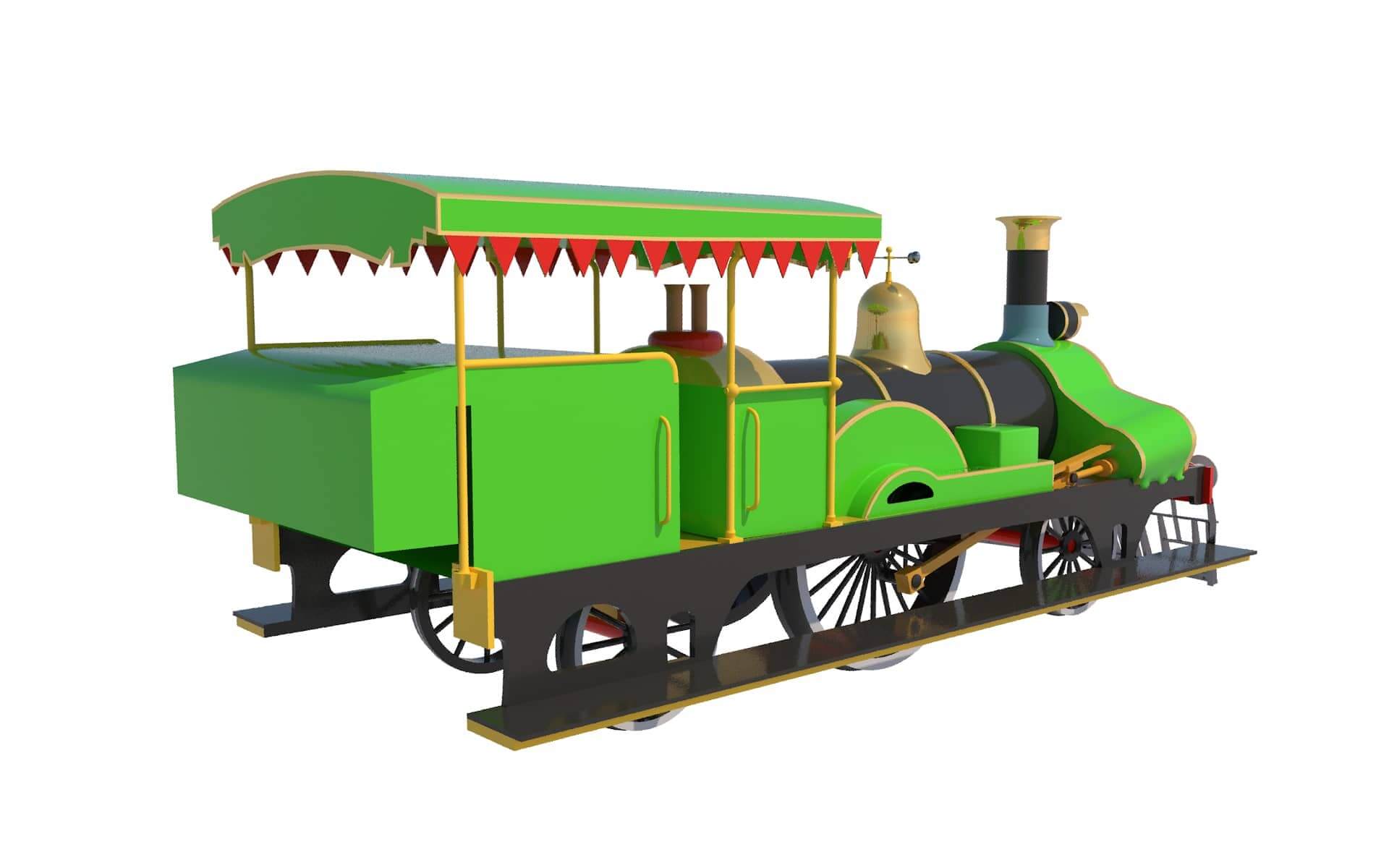 Fairy Queen Locomotive - 3D Model by 3dstudio