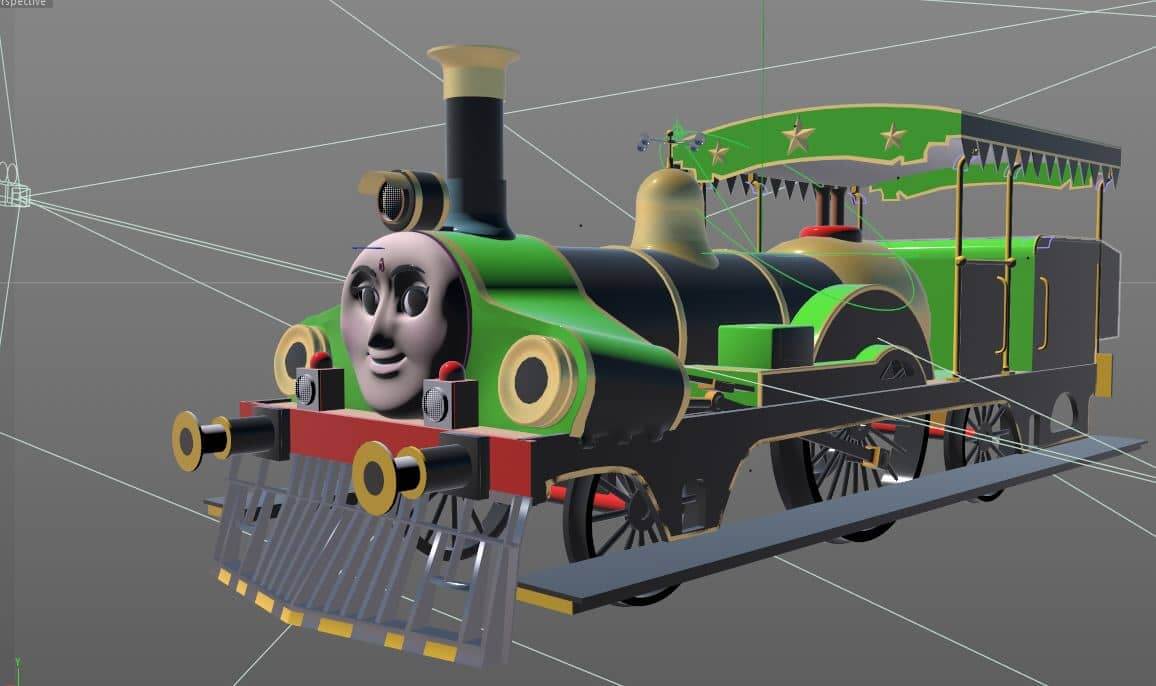 Fairy Queen Locomotive - 3D Model by 3dstudio