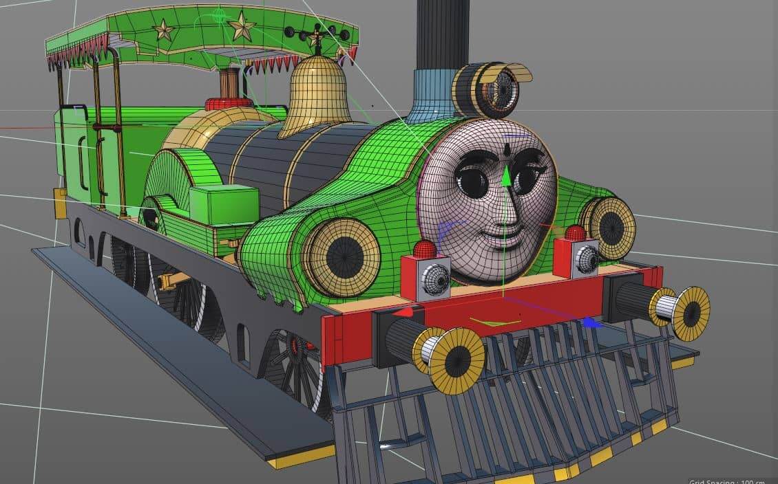 Fairy Queen Locomotive - 3D Model by 3dstudio