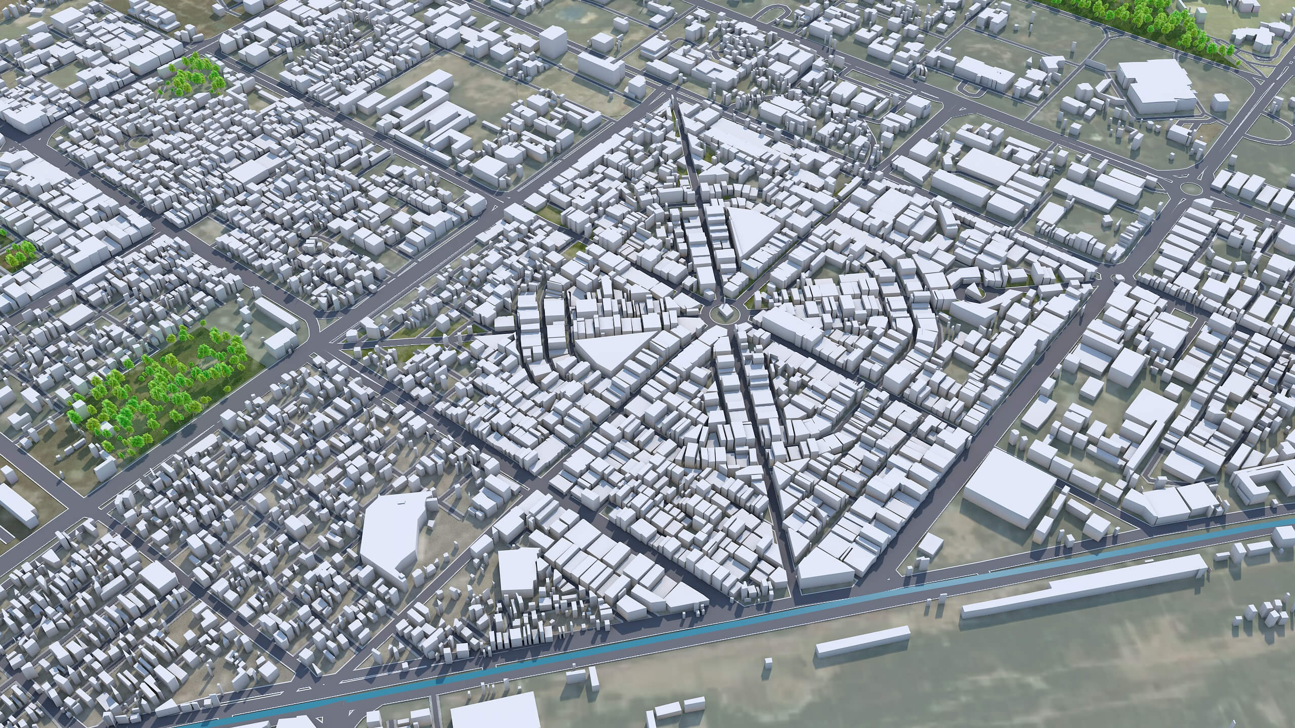 Faisalabad City Pakistan 3D Model 45km by 3dstudio