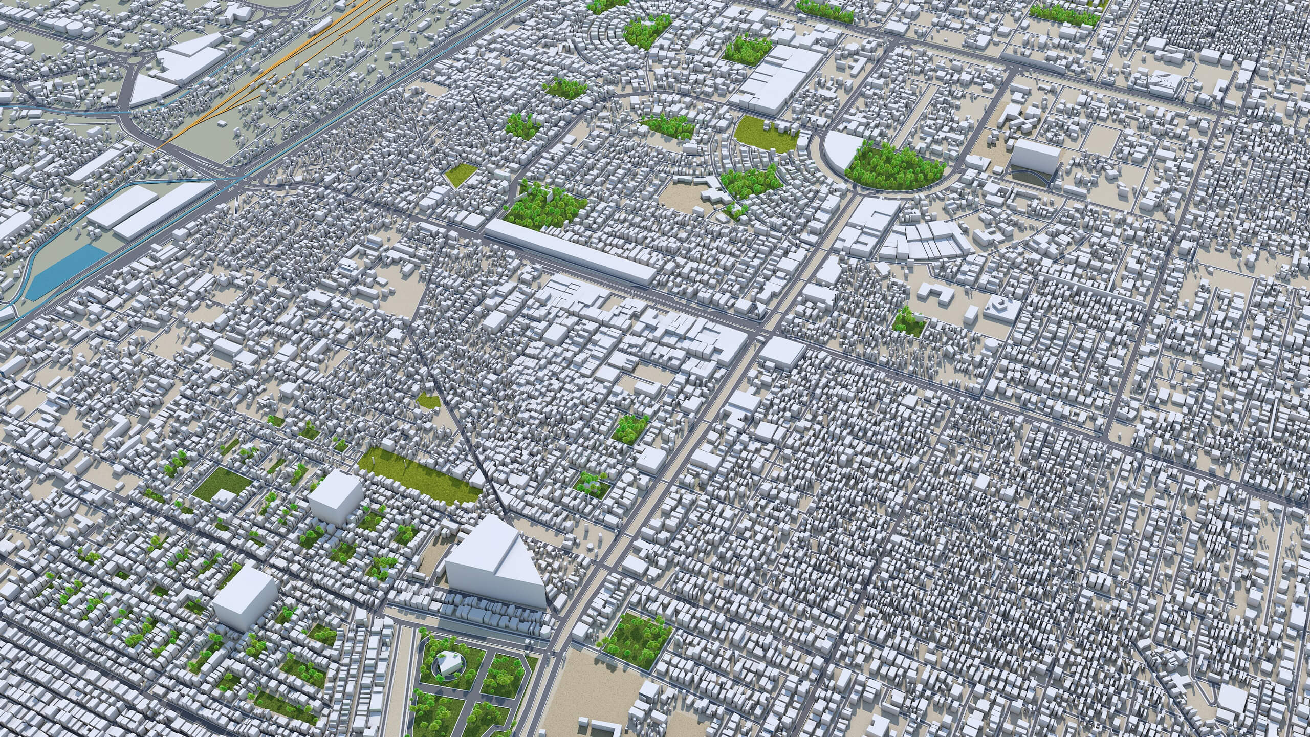 Faisalabad City Pakistan 3D Model 45km by 3dstudio